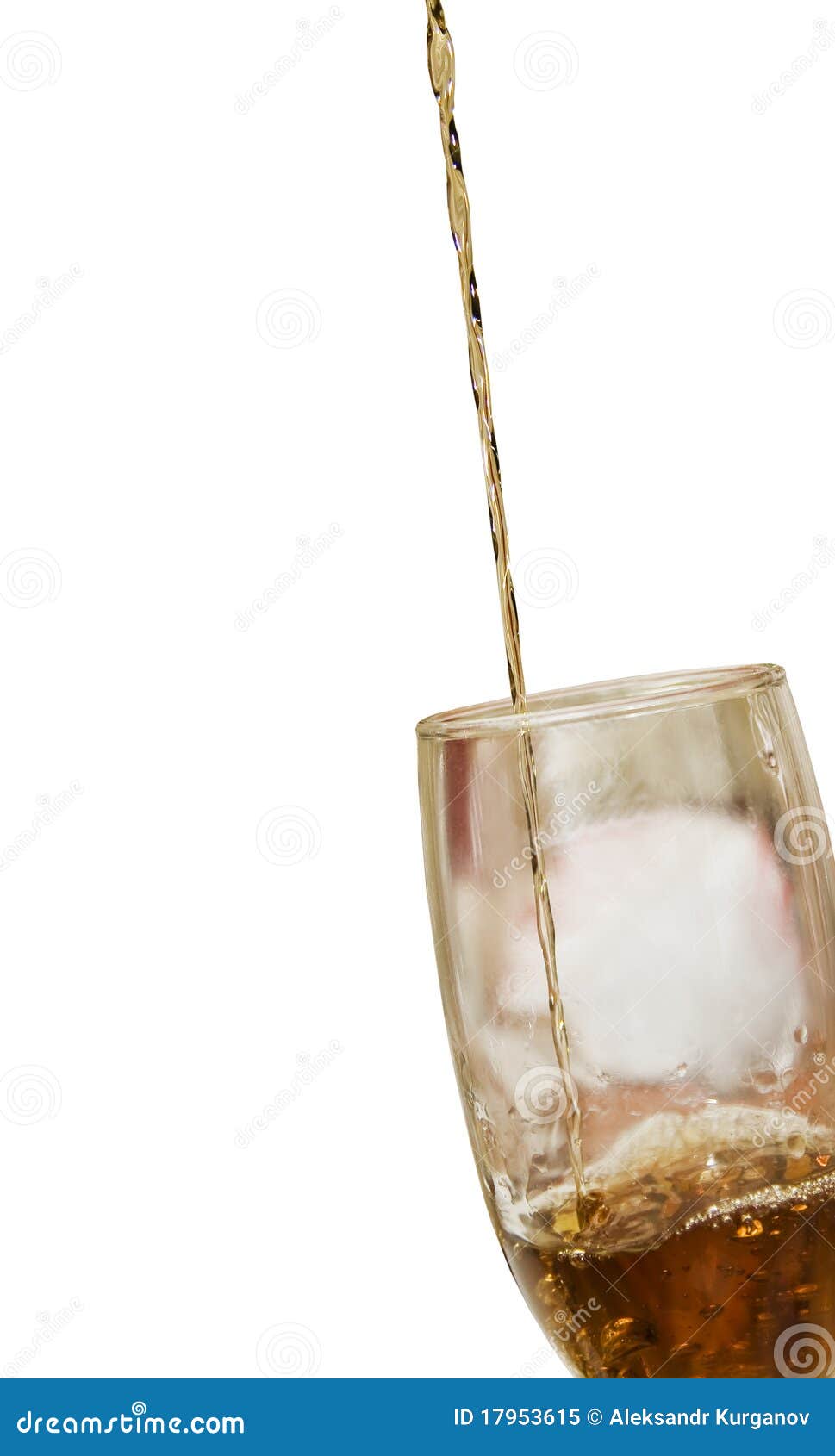 Alcohol Drink Pours into the Glass Stock Image - Image of lounge ...