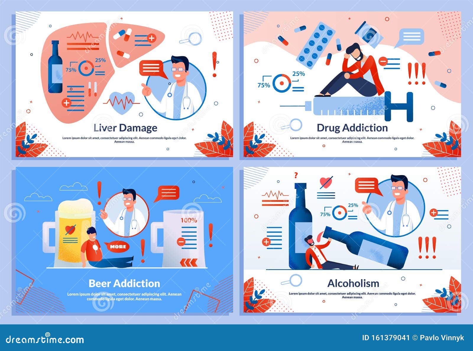 Alcohol and Drugs Liver Damage Flat Banner Set Stock Vector ... Alcohol and Drugs Liver Damage Flat Banner Set Stock Vector ...
