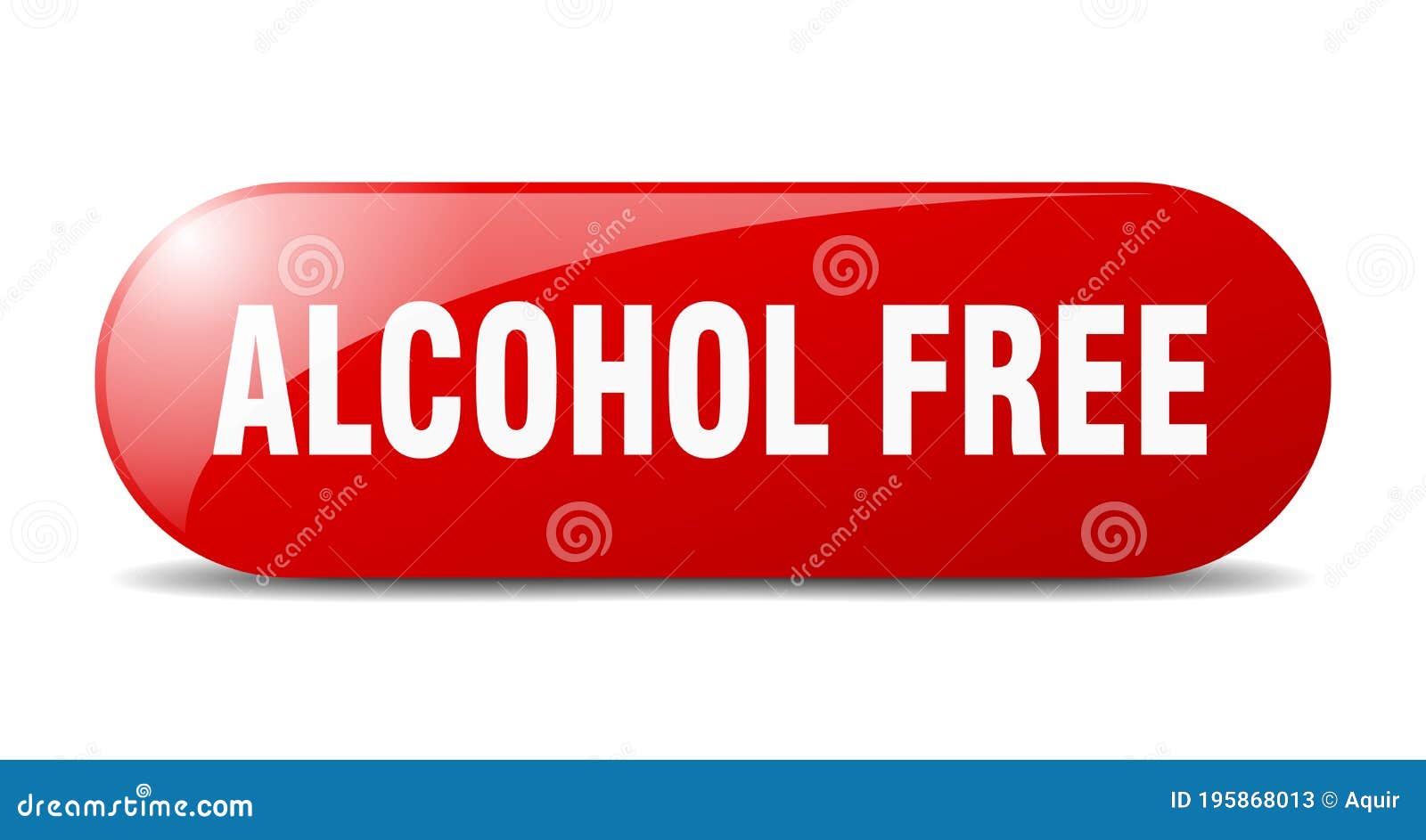 Alcohol Free Button. Sticker. Banner. Rounded Glass Sign Stock Vector ...