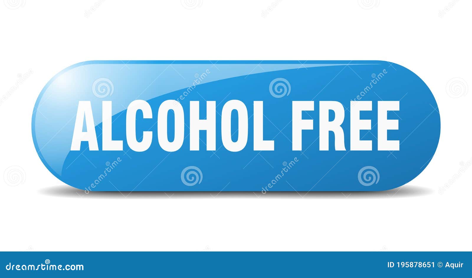 Alcohol Free Button. Sticker. Banner. Rounded Glass Sign Stock Vector ...