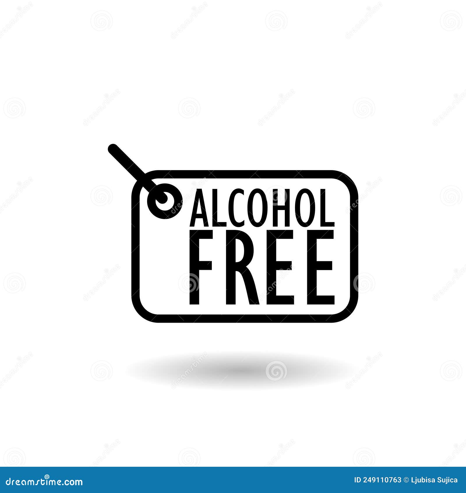 Alcohol Free Logo with Shadow Stock Vector - Illustration of lotion ...