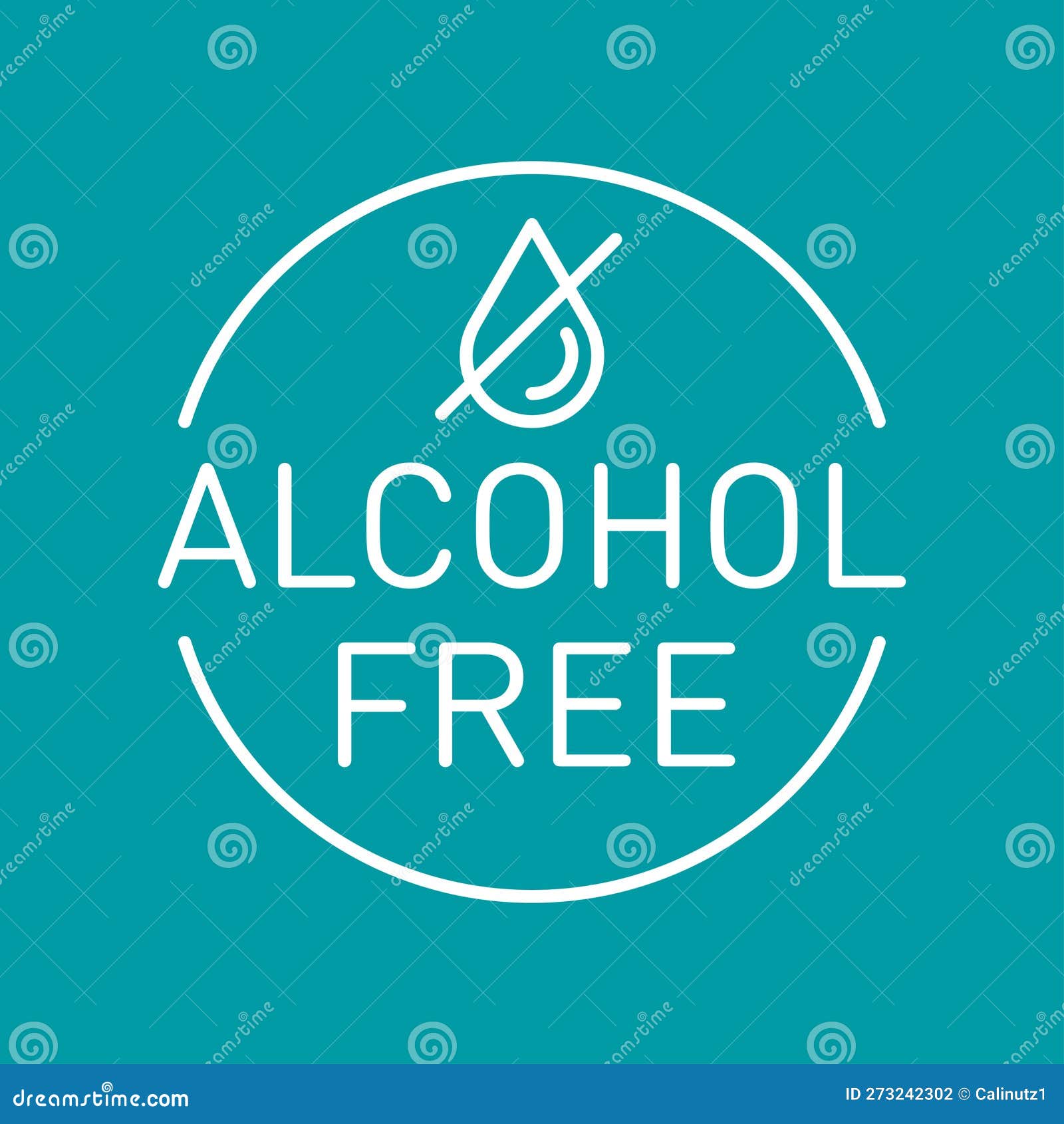Alcohol Free Vector Icon Stamp Badge Stock Vector - Illustration of ...