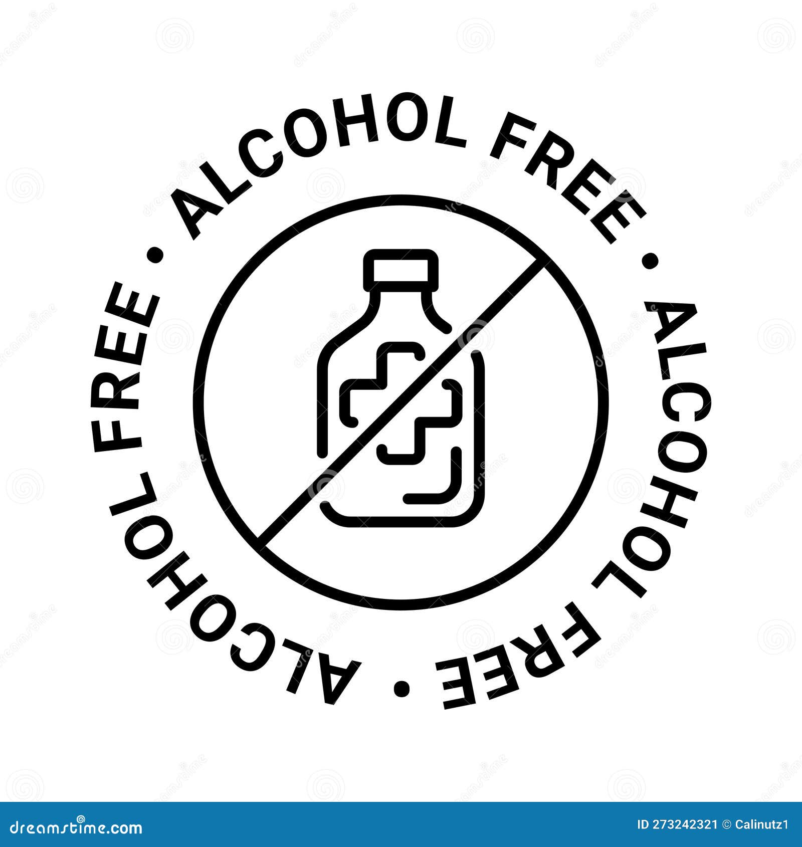 Alcohol Free Vector Icon Stamp Badge Stock Vector - Illustration of ...