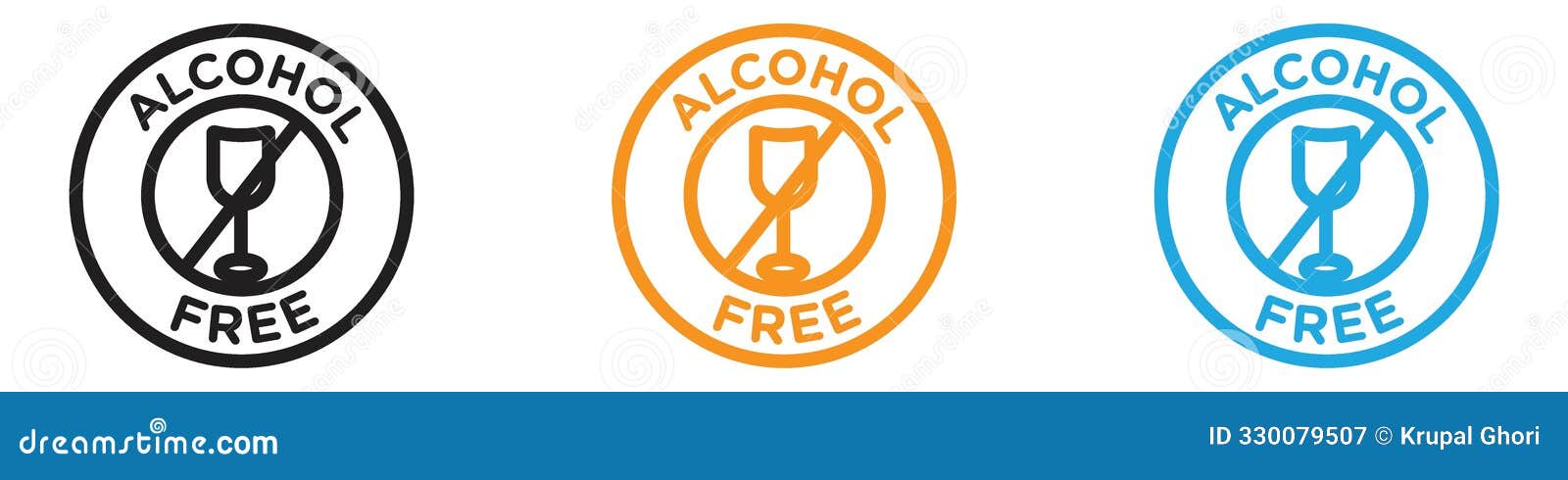 Alcohol Free Vector Logo Set Collection for Web App Ui Stock ...