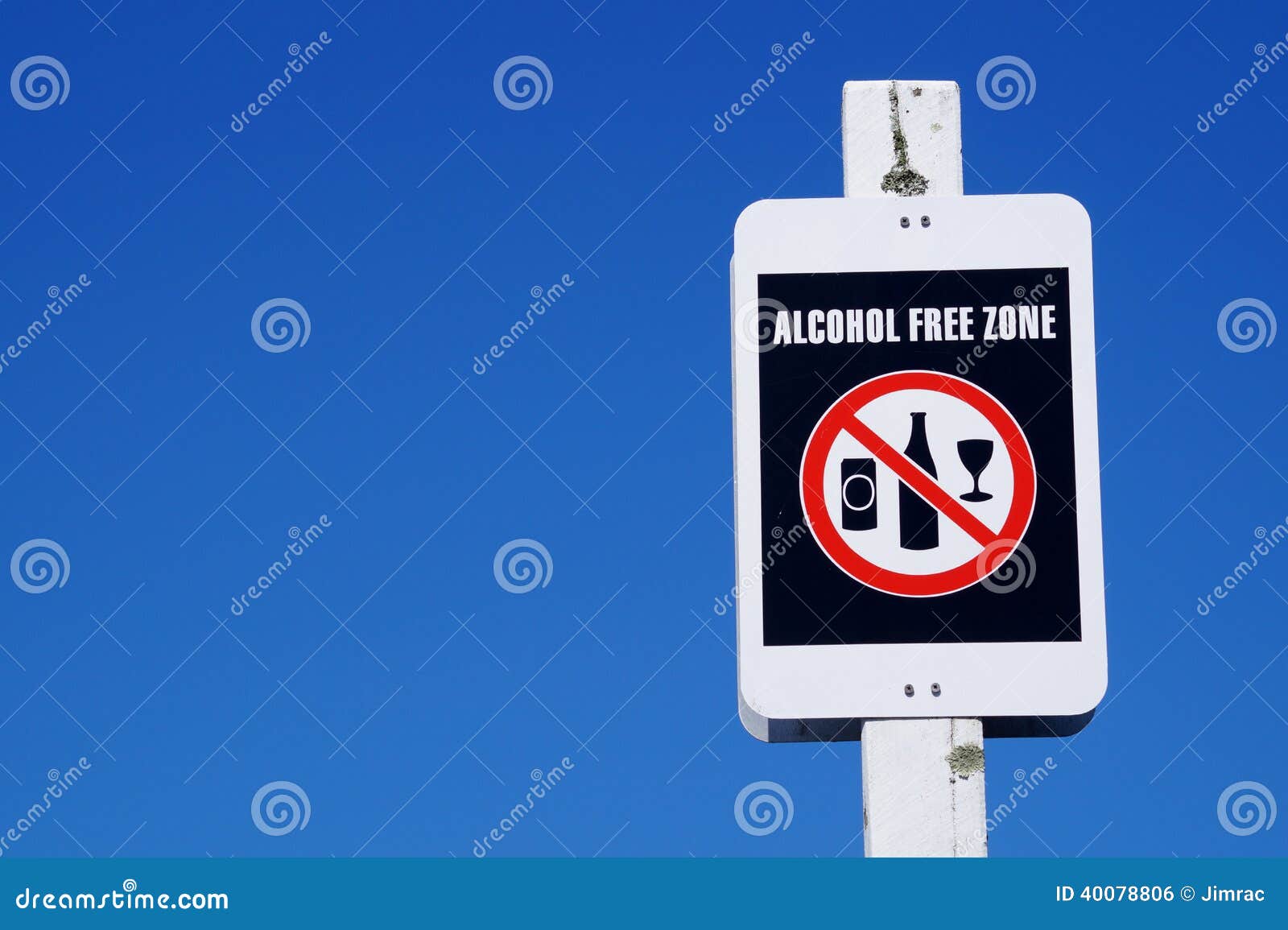 Alcohol Free Zone sign stock photo. Image of drinking - 40078806