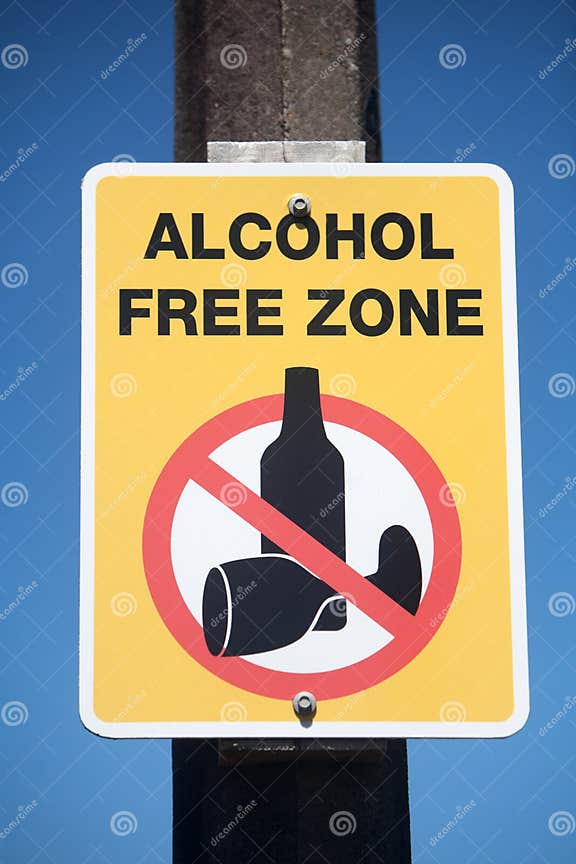 Alcohol Free Zone Sign stock image. Image of restrictive - 50097477
