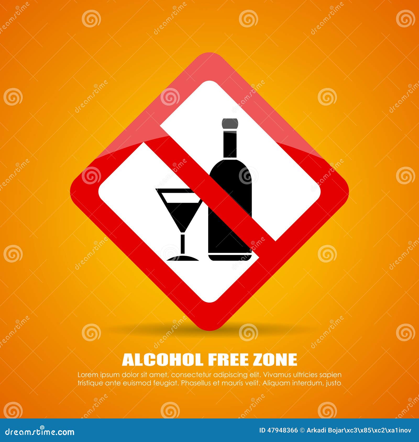 Alcohol free zone stock vector. Illustration of isolated - 47948366
