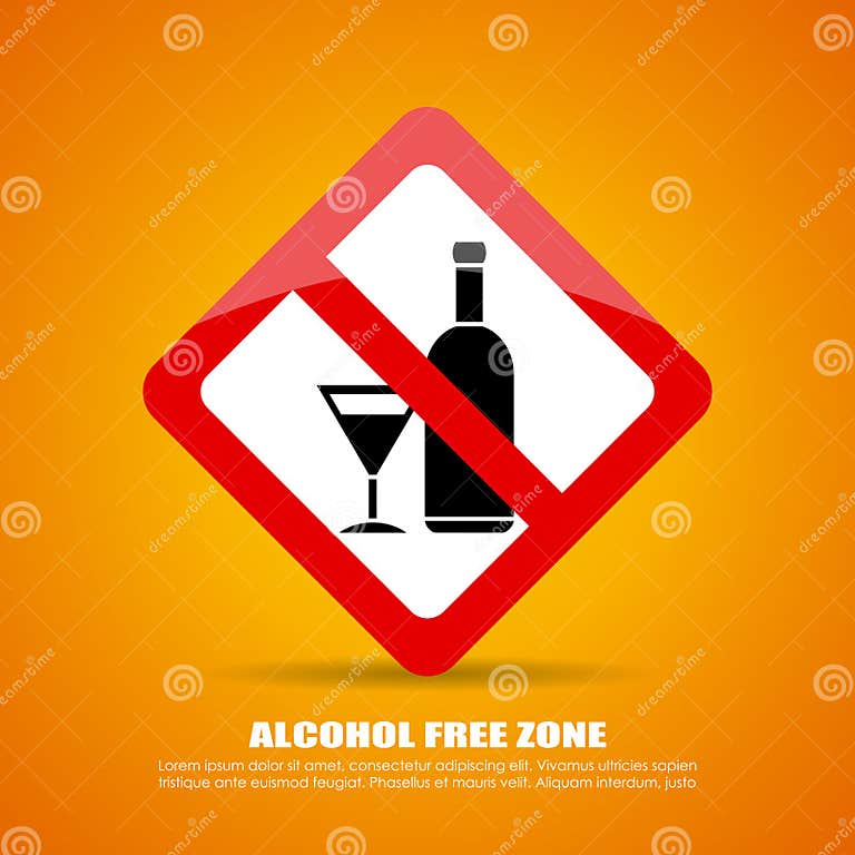 Alcohol free zone stock vector. Illustration of isolated - 47948366