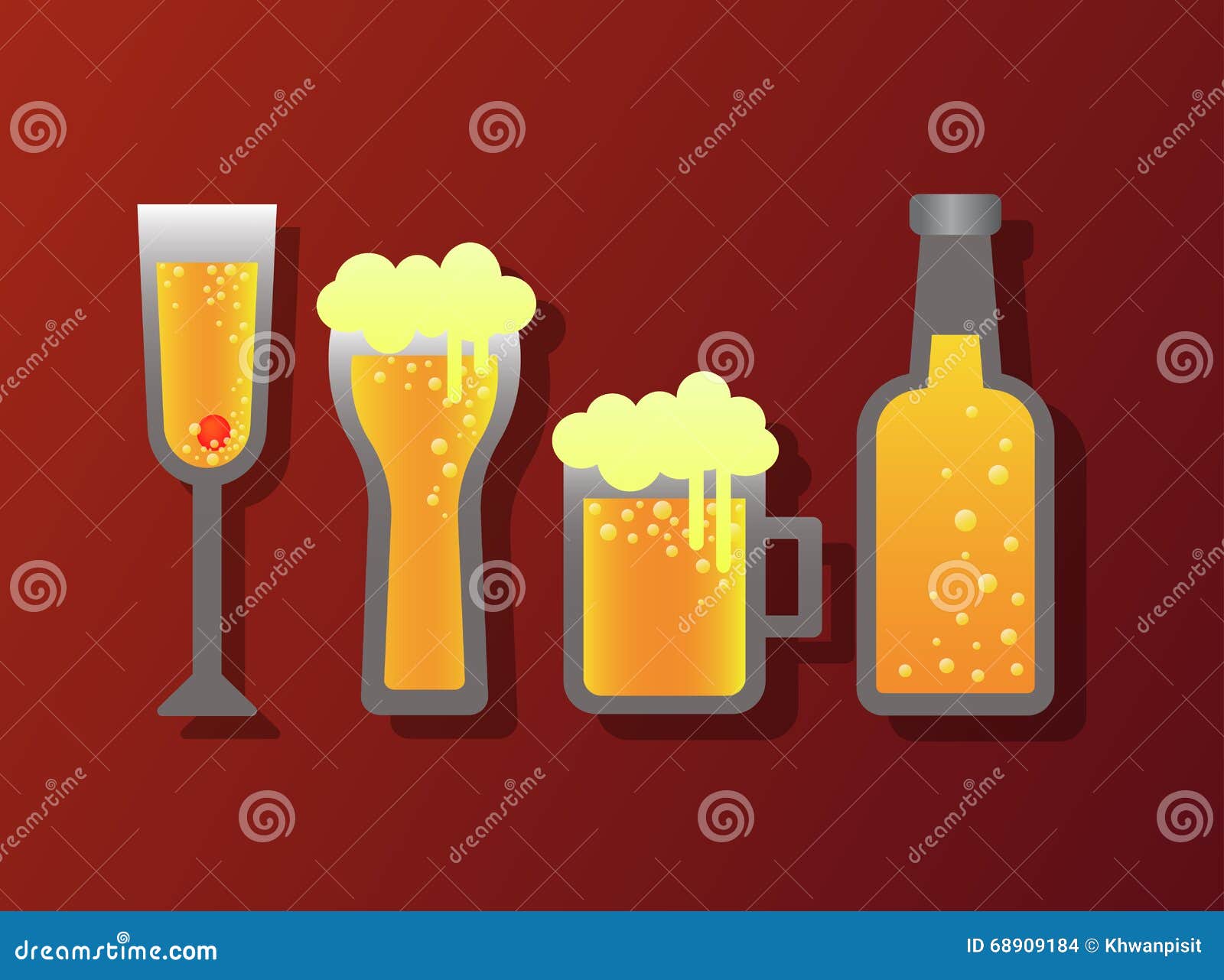 Alcohol Glass and Bottle Icon Stock Vector - Illustration of symbol ...