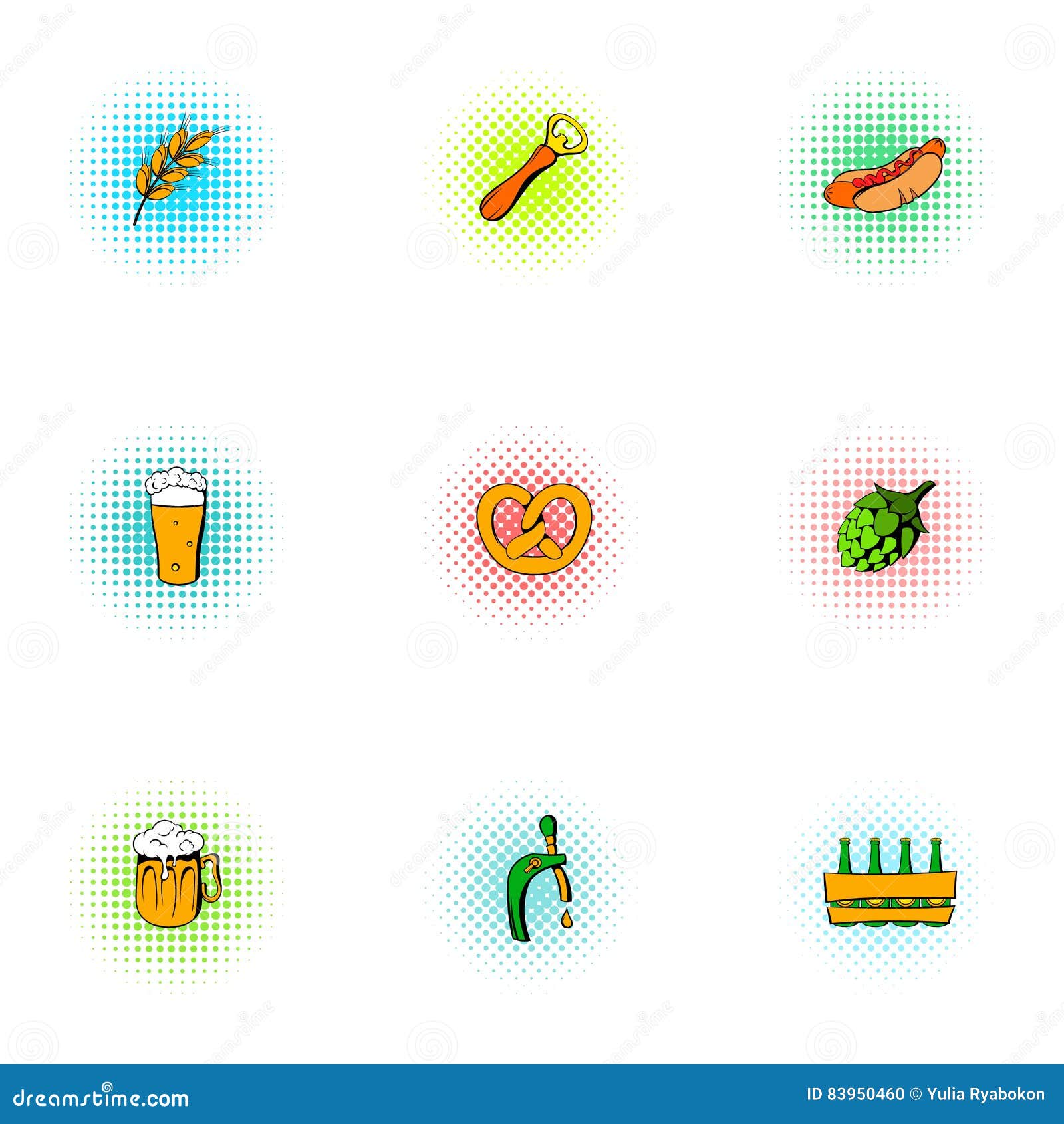 Alcohol Icons Set, Pop-art Style Stock Vector - Illustration of froth ... Alcohol Icons Set, Pop-art Style Stock Vector - Illustration of froth ...