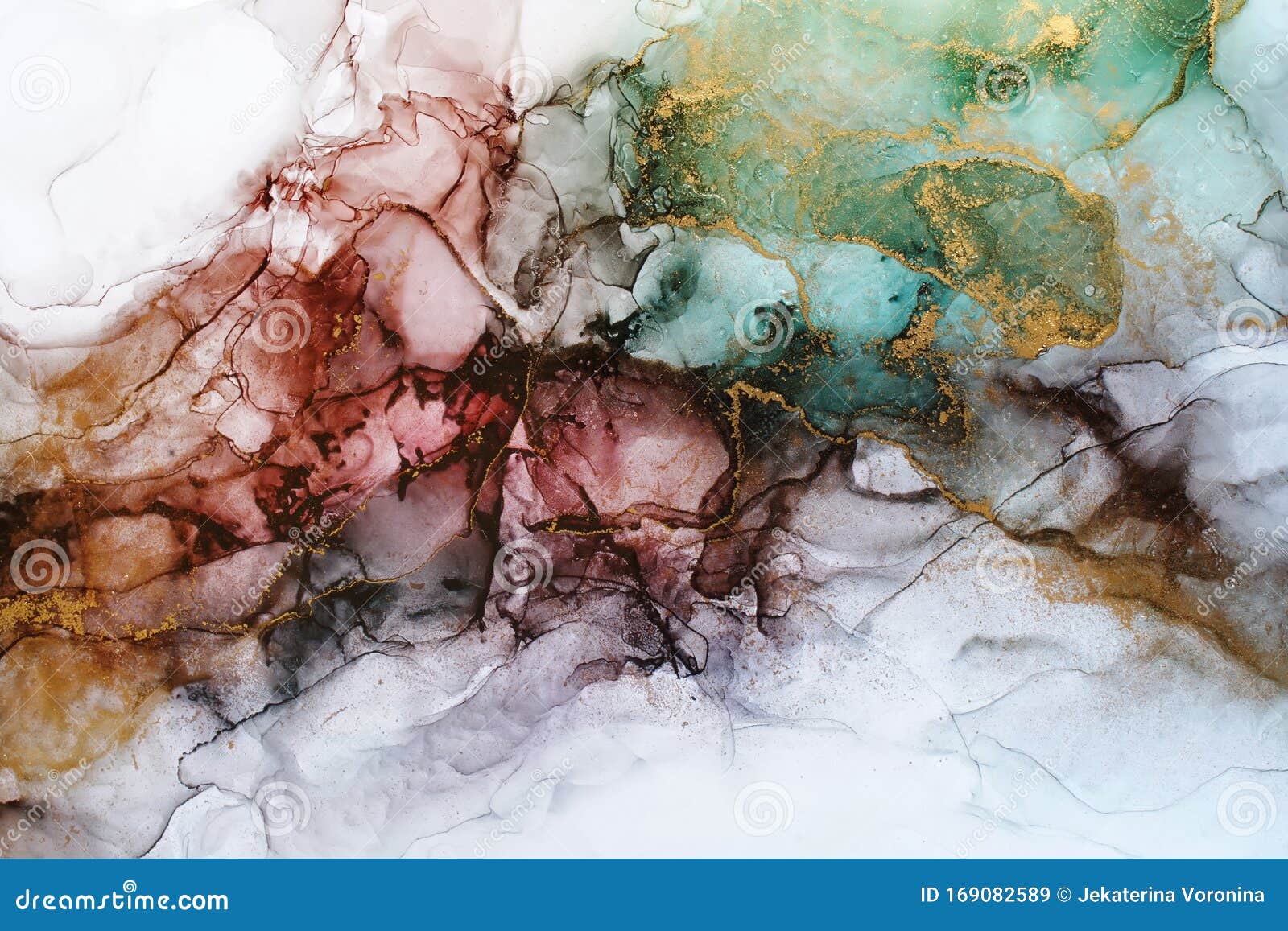 Alcohol Ink Abstract Texture Stock Illustration - Illustration of ...