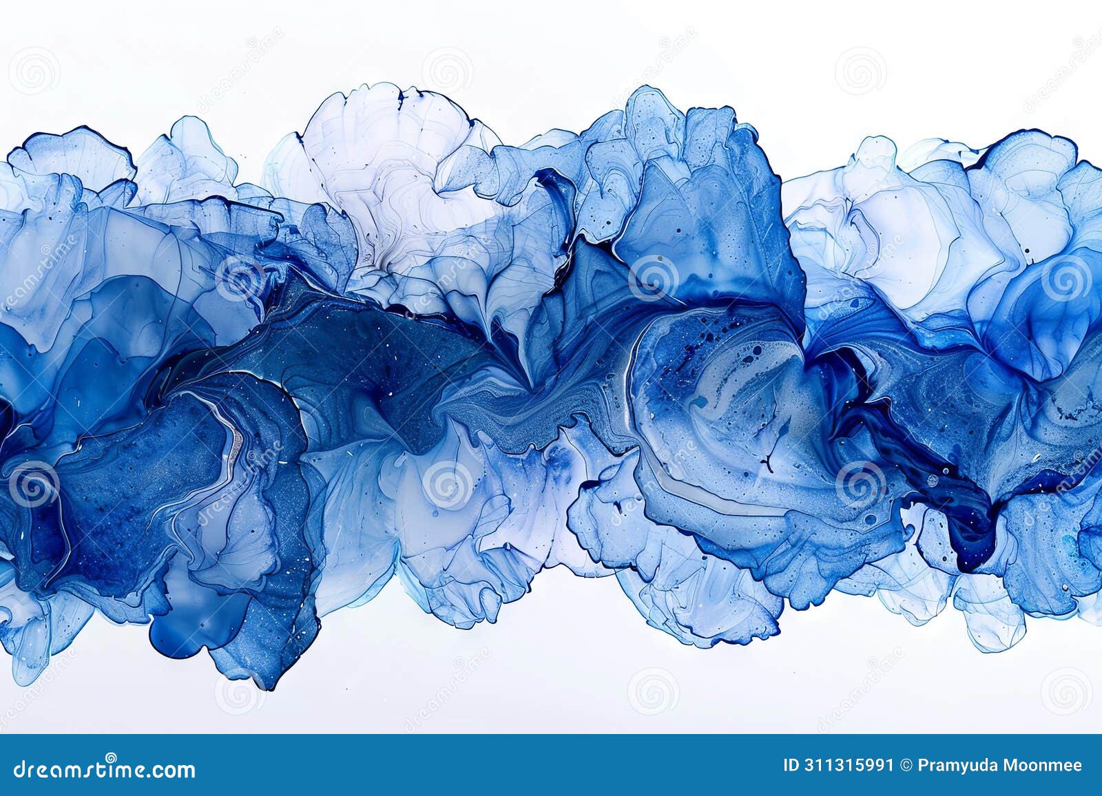 Alcohol Ink Blue Texture Fluid Ink Abstract Background Blue Abstract ...