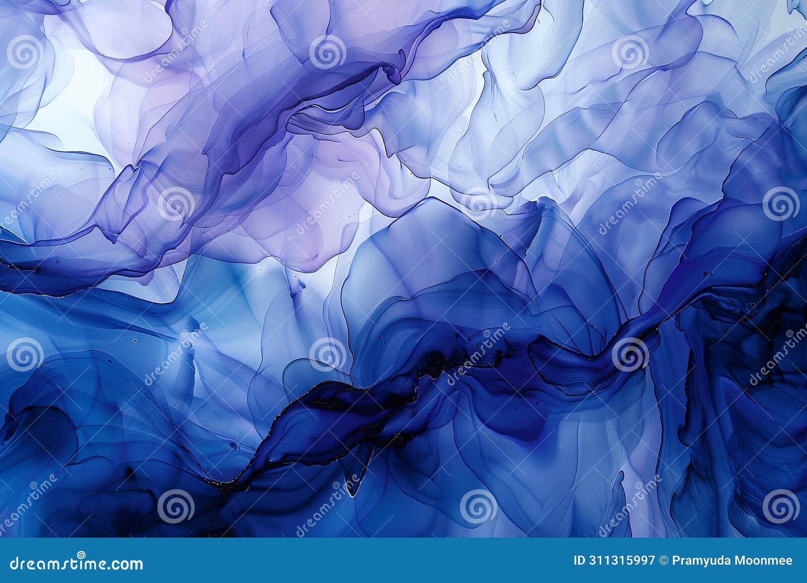 Alcohol Ink Blue Texture Fluid Ink Abstract Background Blue Abstract ...