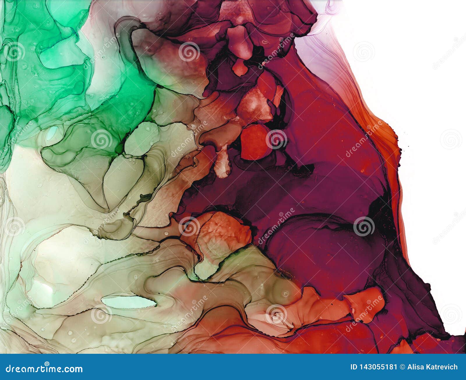 Alcohol Ink Multicolor Texture. Fluid Ink Abstract Background Stock ...