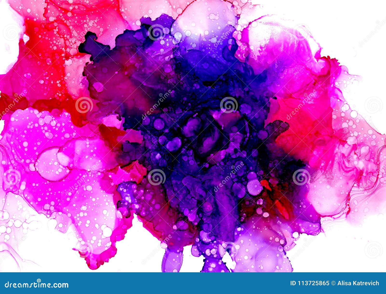 Alcohol Ink Texture. Fluid Ink Abstract Background Stock Illustration ...
