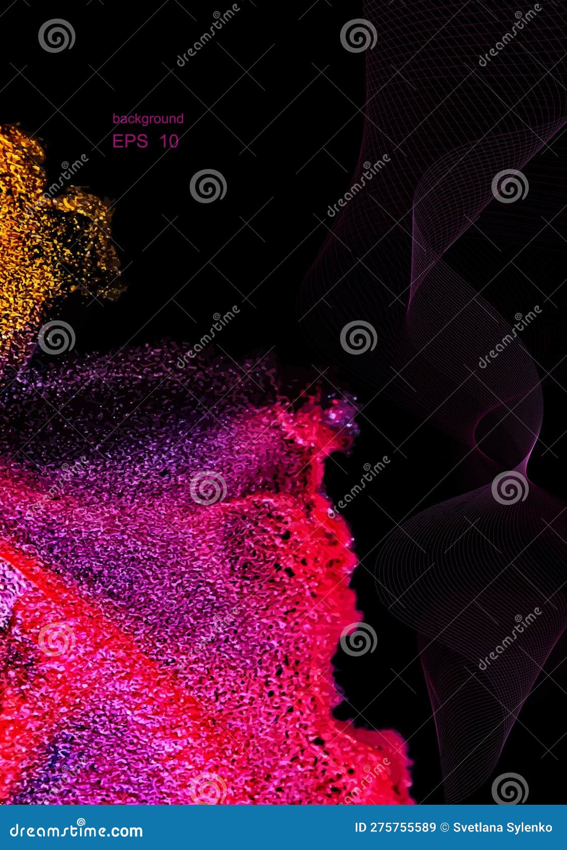 Alcohol Ink Vector Texture Banner. Fluid Ink Abstract Background Stock ...