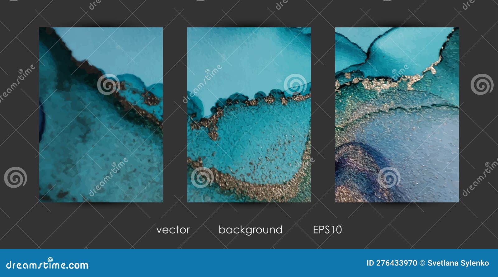 Alcohol Ink Vector Texture Banner. Fluid Ink Abstract Background Stock ...