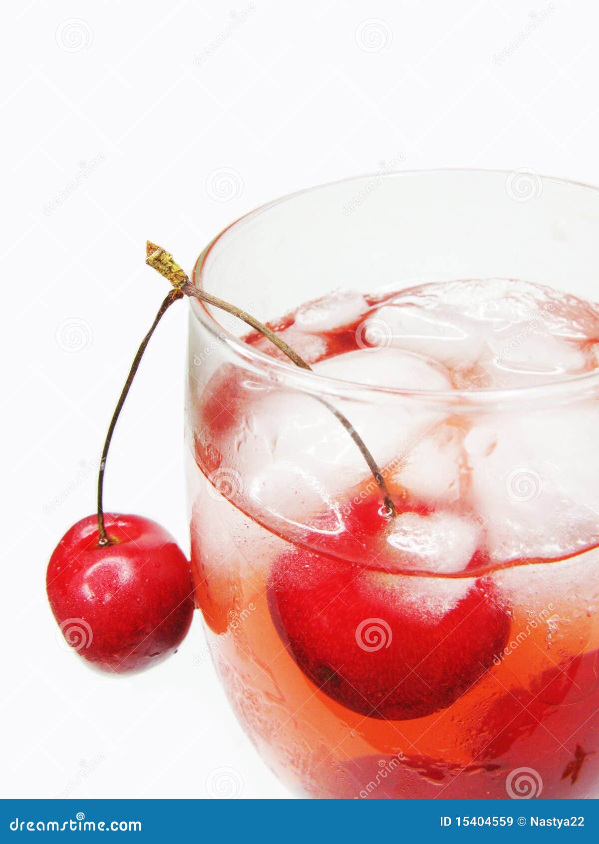 Alcohol Liqueur Cocktail with Cherry Stock Image - Image of goblet ...