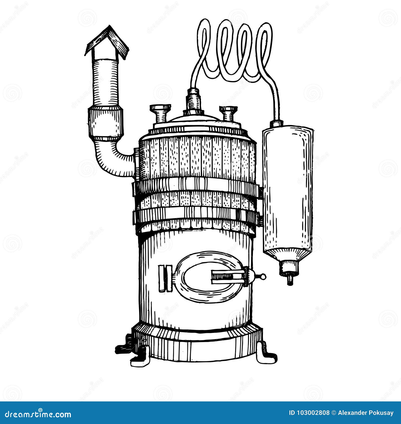 Alcohol Machine Engraving Vector Illustration Stock Vector ...
