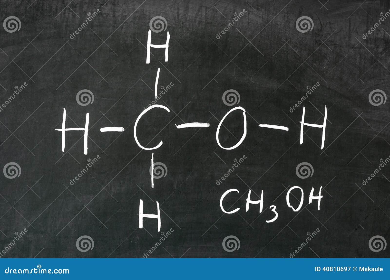 Methanol Molecule 3d, Molecular Structure, Ball And Stick Model ...