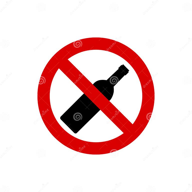 Alcohol Not Permitted Allowed Sign. Vector Illustration Eps 10 Stock ...