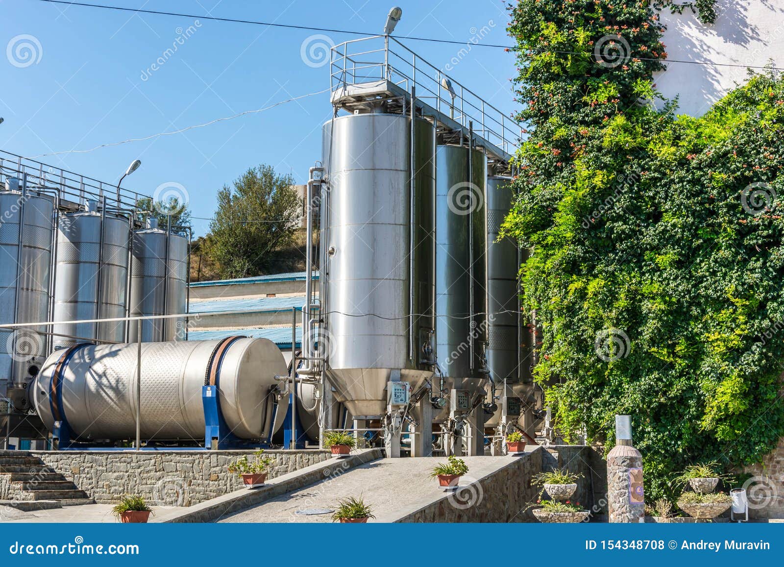 Alcohol factory stock photo. Image of brewery, storage - 154348708