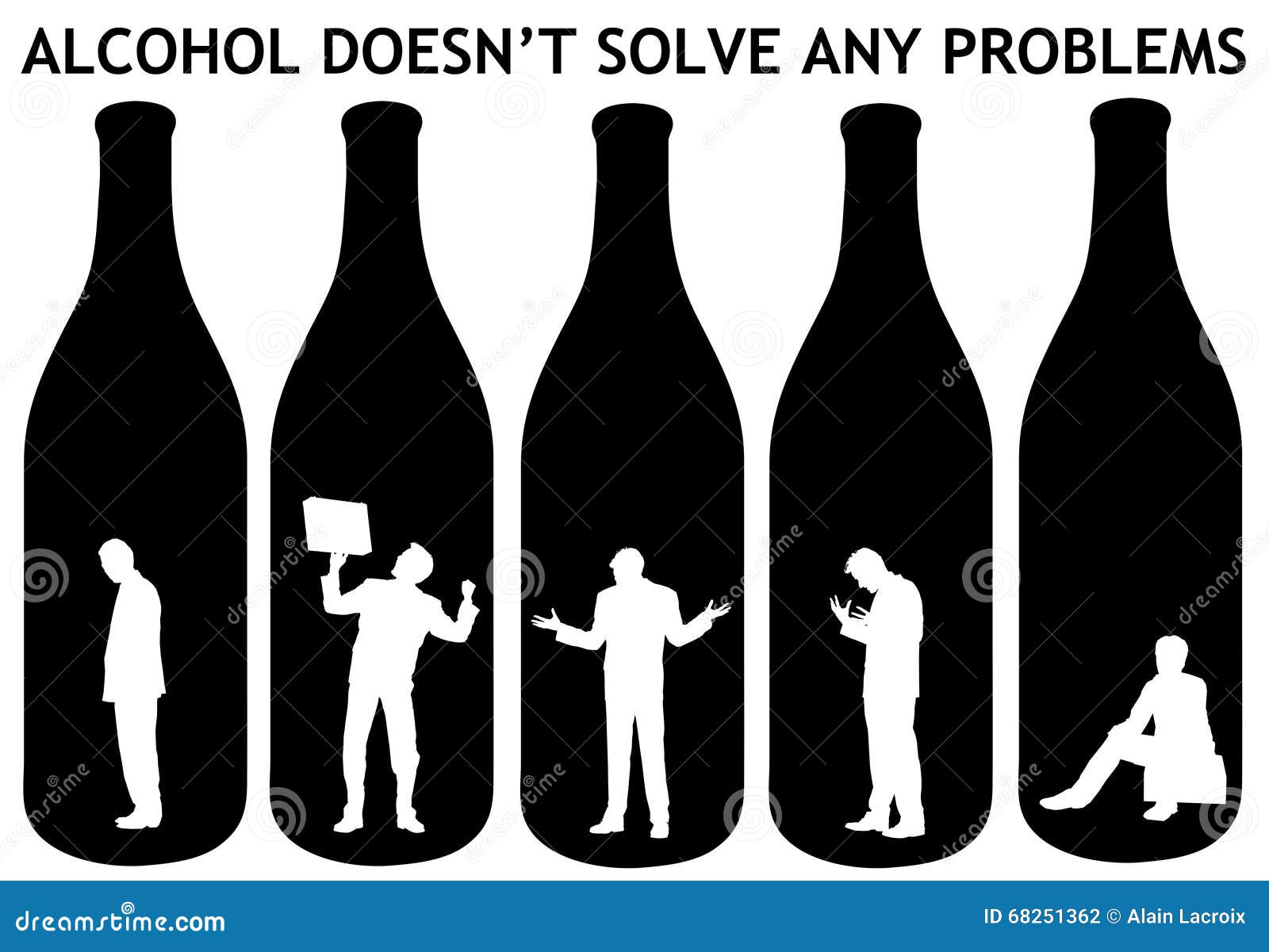 Alcohol problems stock illustration. Illustration of problem - 68251362