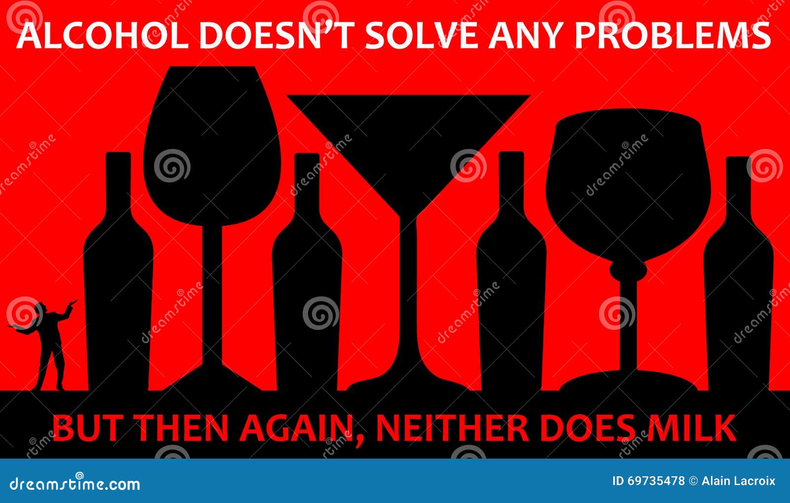 Alcohol problems stock illustration. Illustration of fight - 69735478