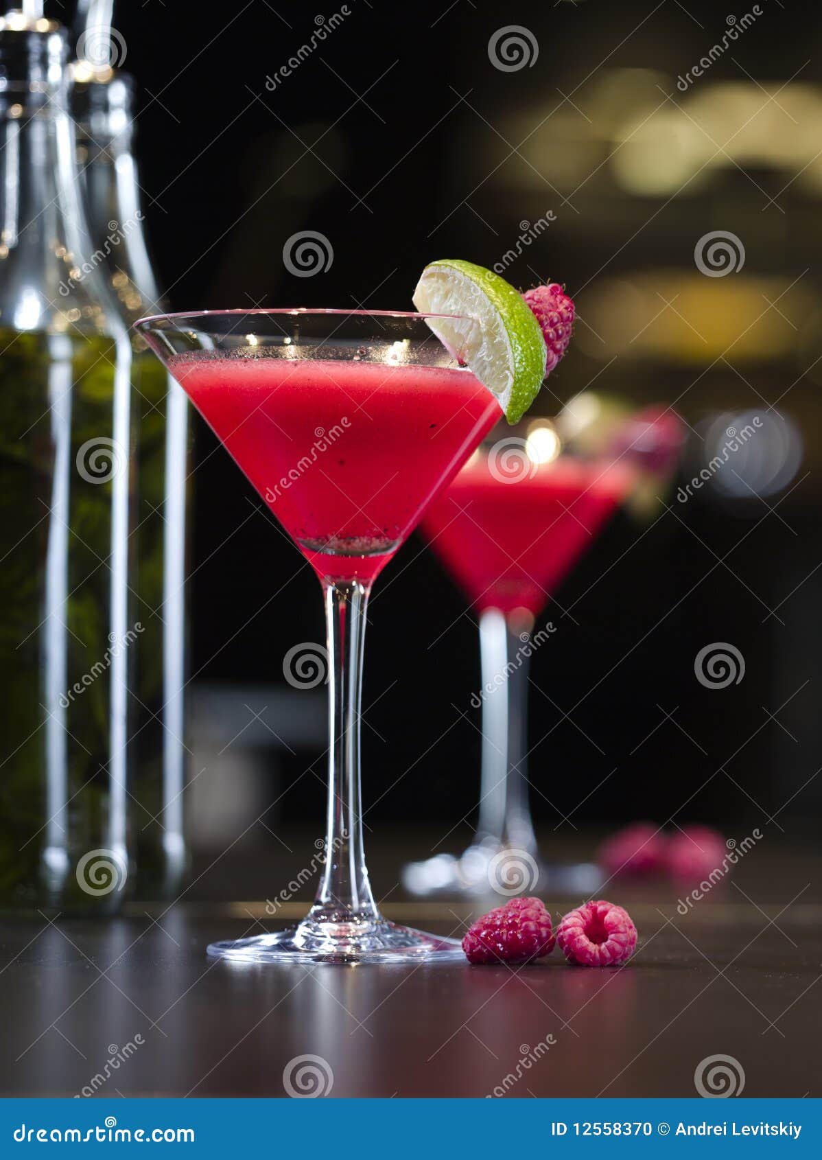 Alcohol raspberry cocktail stock photo. Image of delicious - 12558370