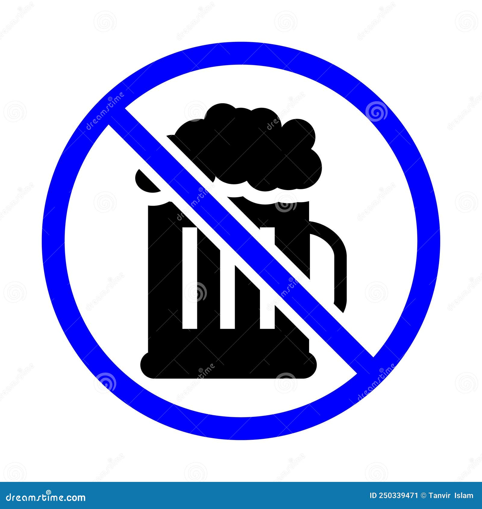 Alcohol Restriction Icon stock vector. Illustration of sign - 250339471