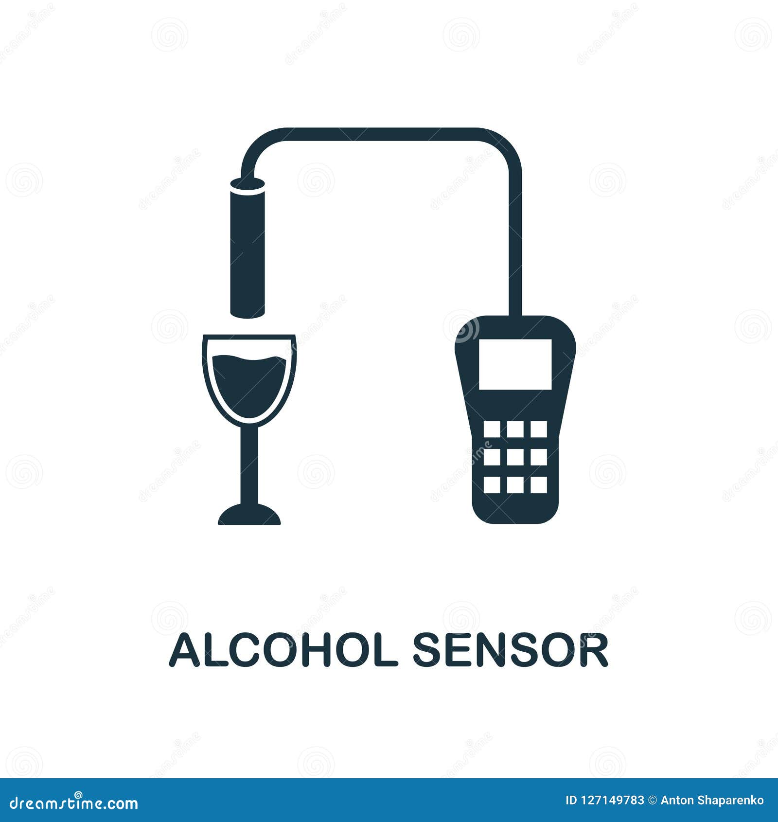 Alcohol Sensor Icon Monochrome Style Design From Sensors Icon
