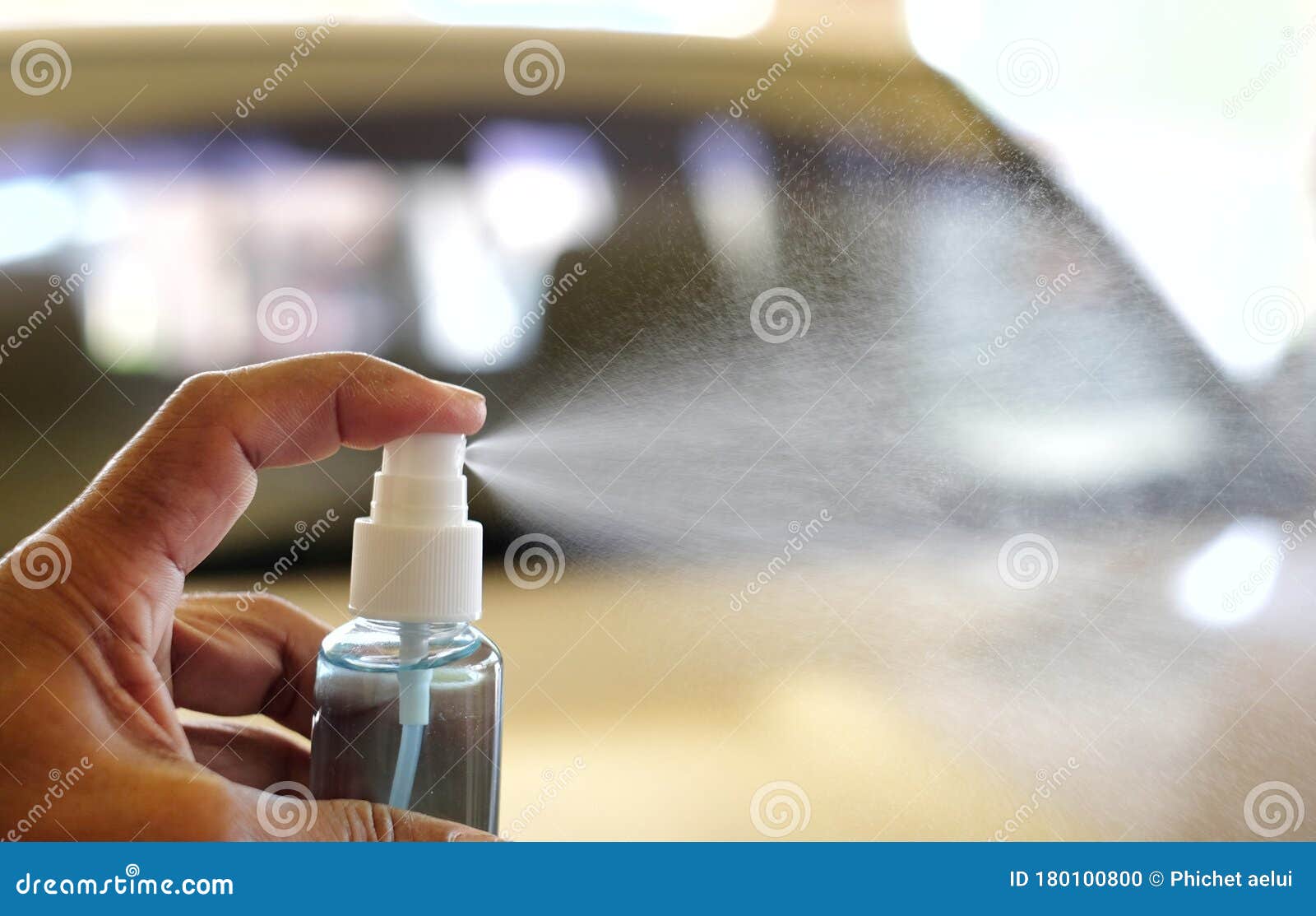 Alcohol Sprays are Needed To Prevent Germs Every Day. Stock Photo ...
