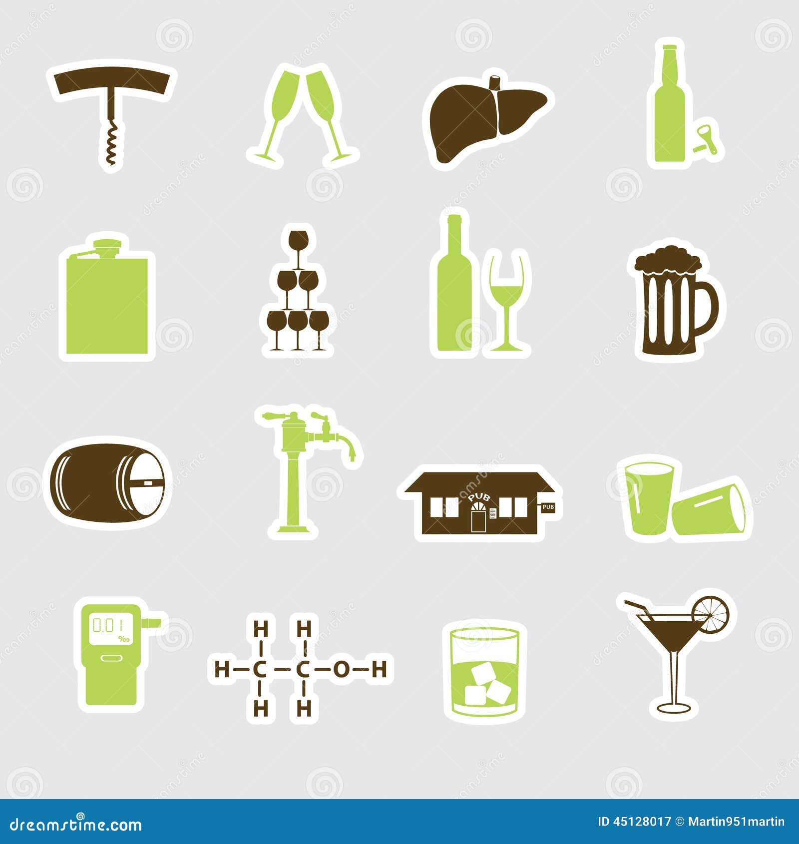 Alcohol stickers set eps10 stock vector. Illustration of intoxicant ...