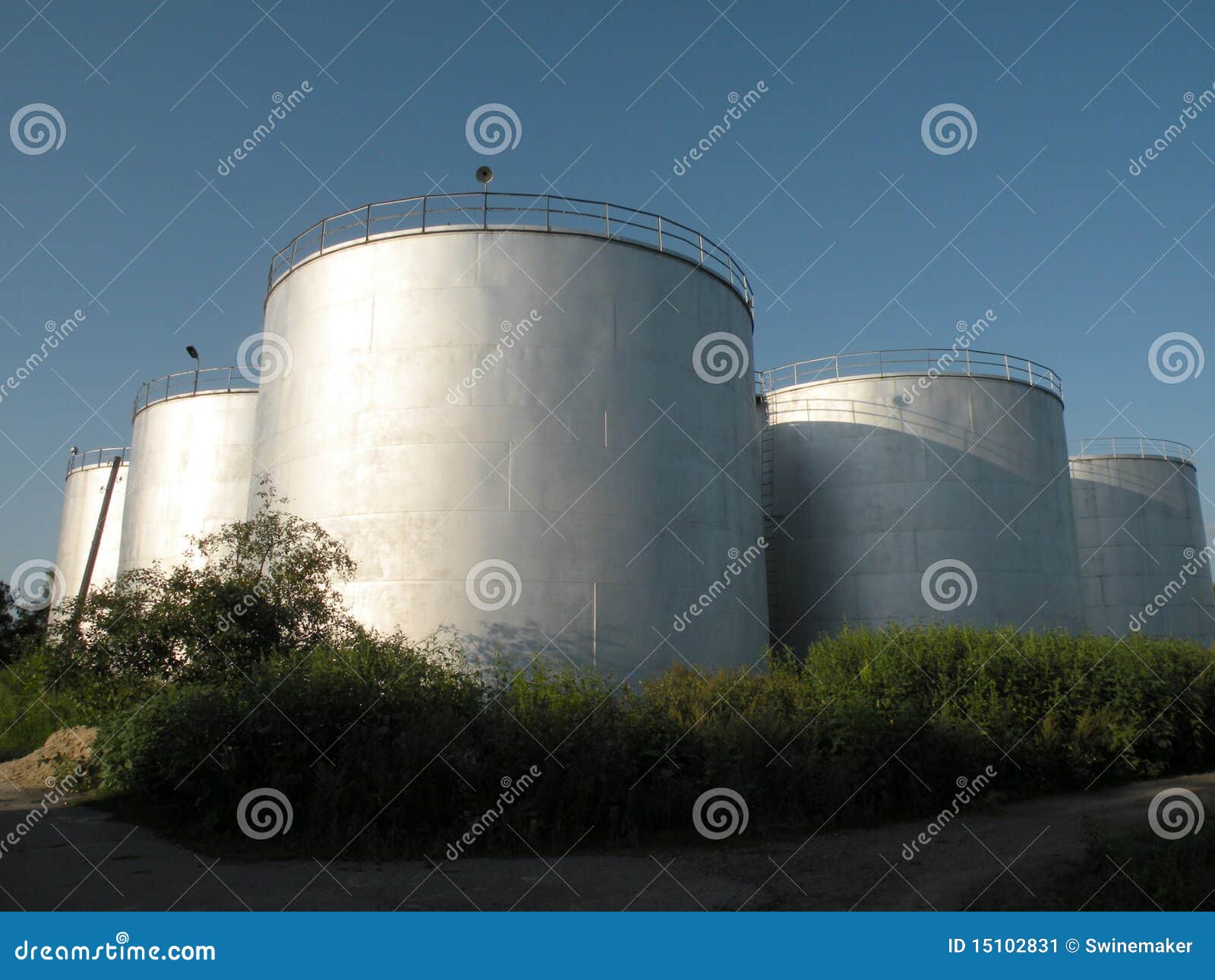 Alcohol tank stock image. Image of industry, plant, fence - 15102831
