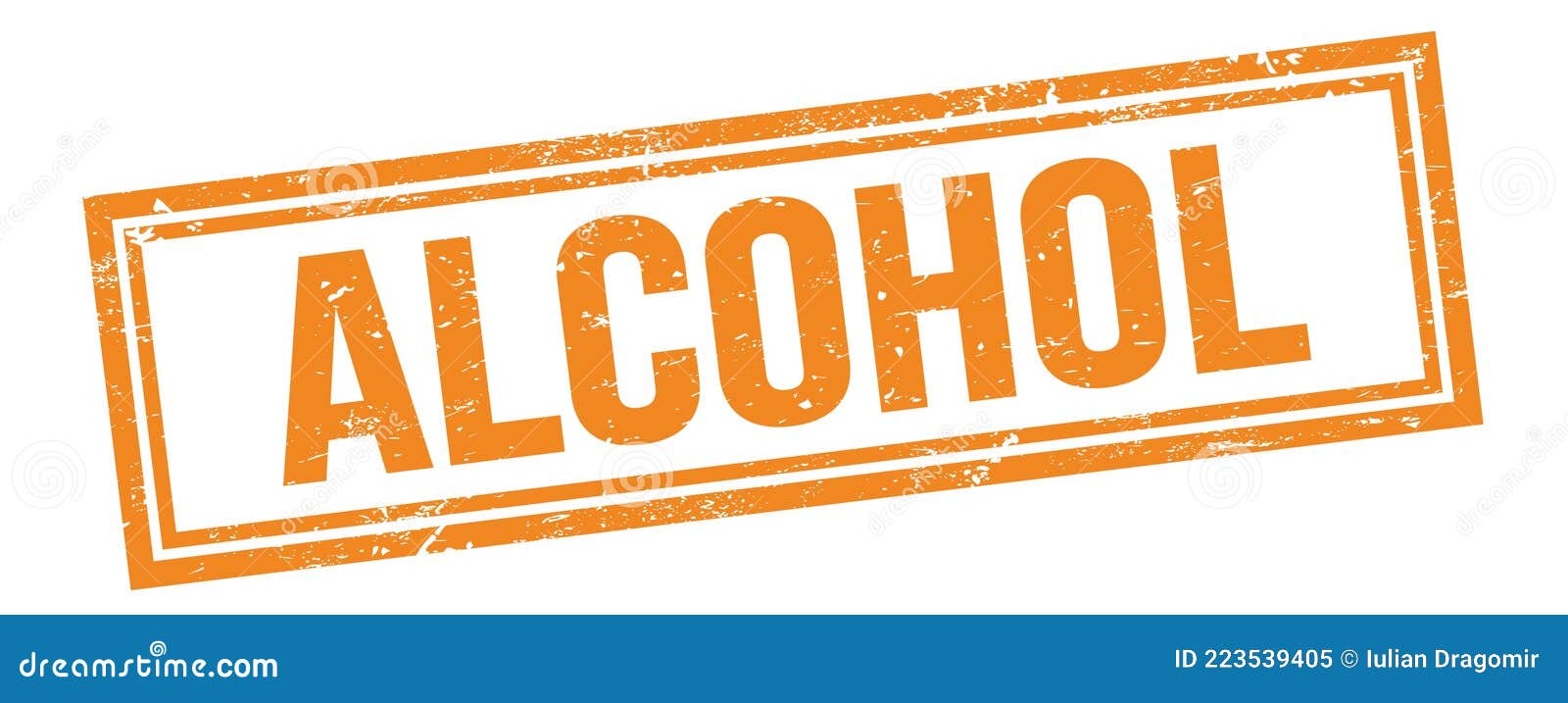 ALCOHOL Text on Orange Grungy Vintage Stamp Stock Illustration ...