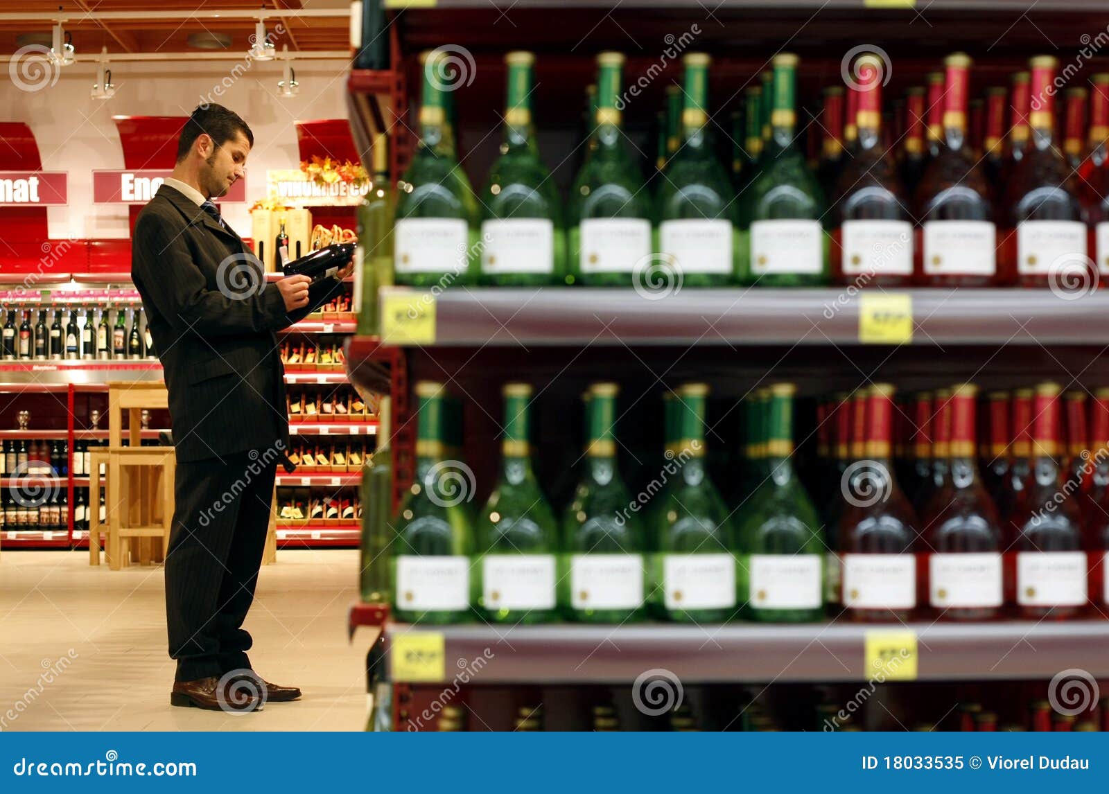 Alcohol and Wine Shopping at Supermarket Editorial Image - Image of ...