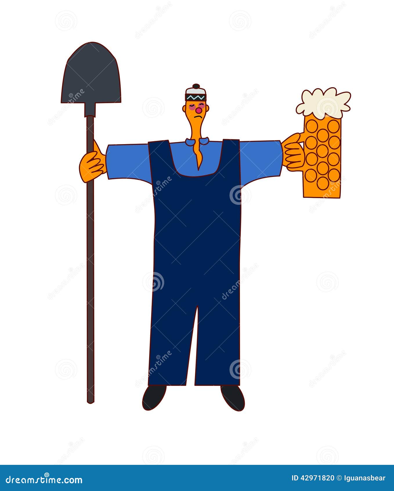 Alcohol on Workplace - Construction Worker Stock Illustration ...