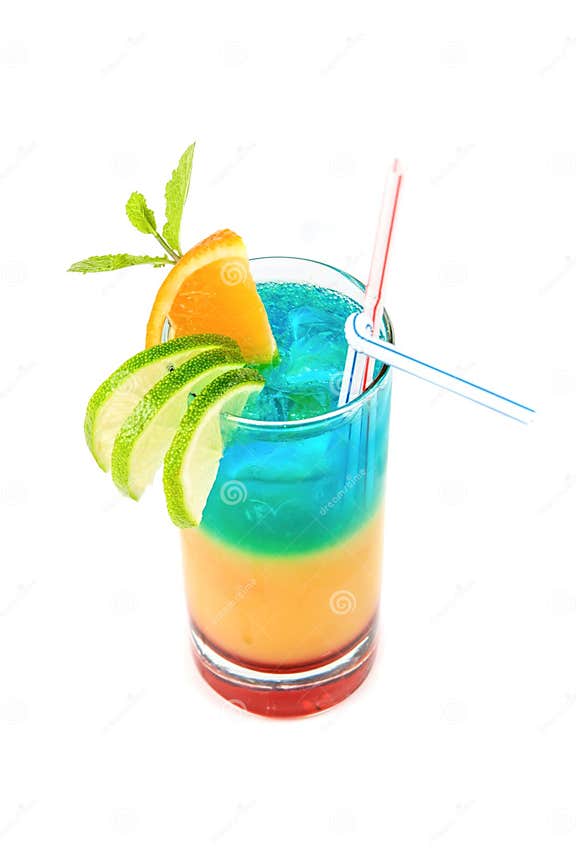 Alcoholic blue cocktail stock photo. Image of drink, green - 12574694
