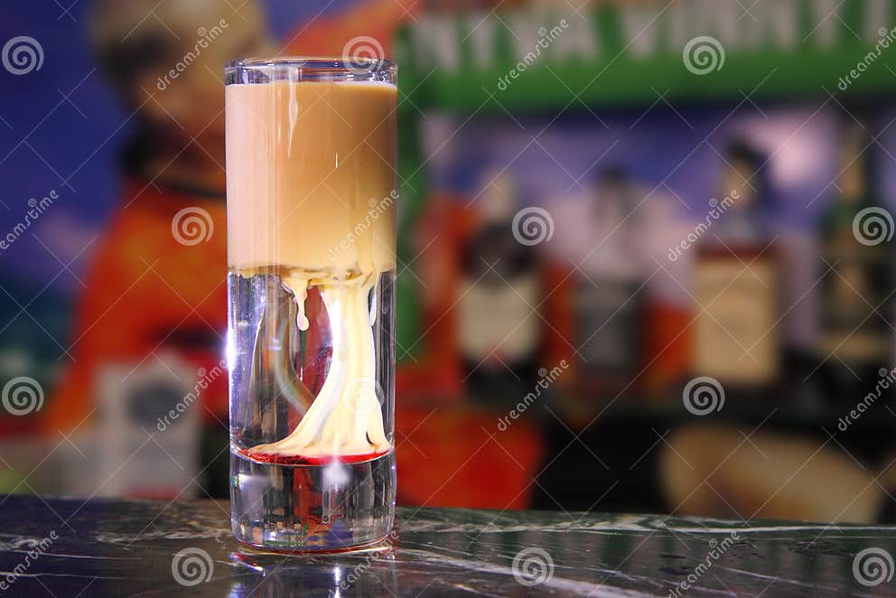 Alcoholic Cocktail `brain Explosion.` Alcoholic Shot Brain Explosion at ...