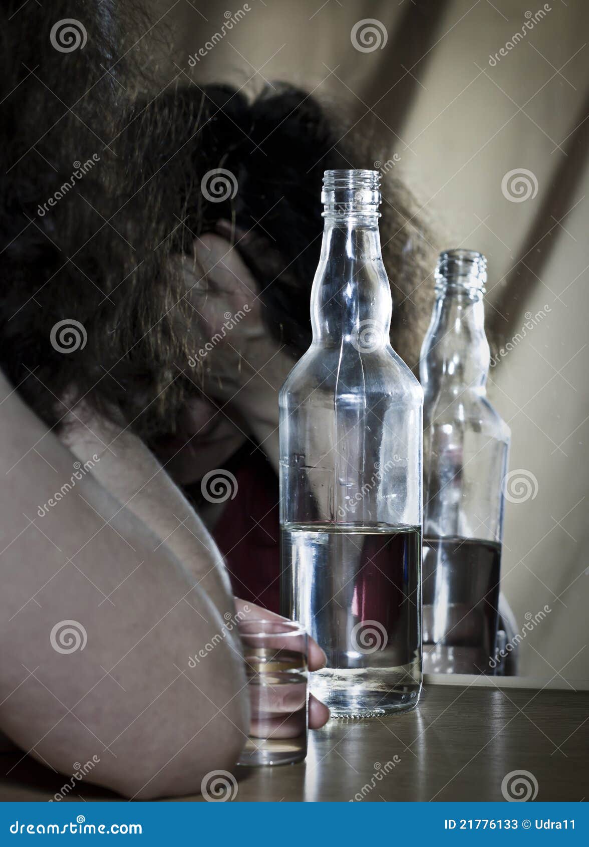 Alcoholic Drinking To Mirror Stock Image - Image of conceptual ...