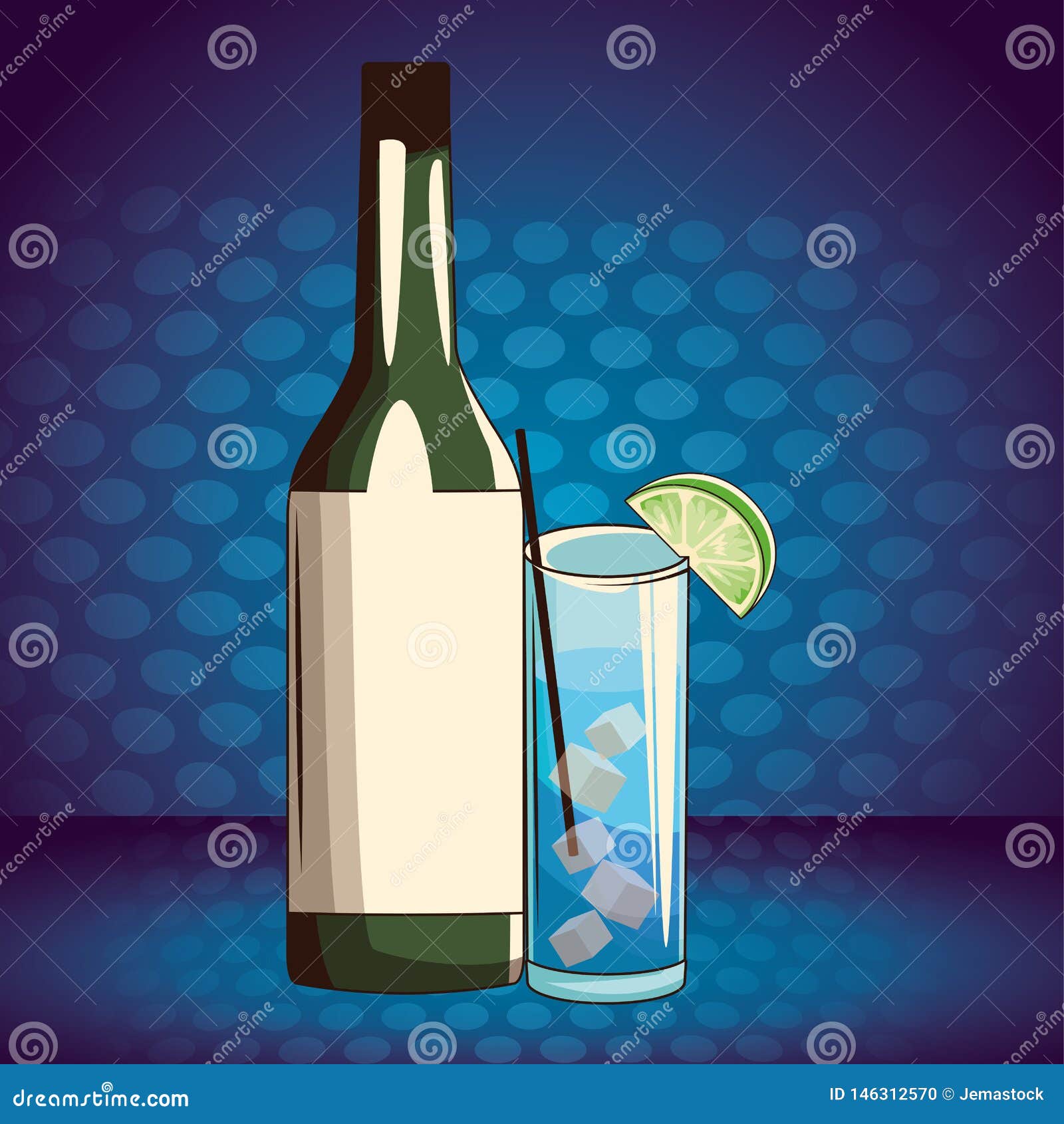 Alcoholic Drinks Beverages Cartoon Stock Vector - Illustration of ...