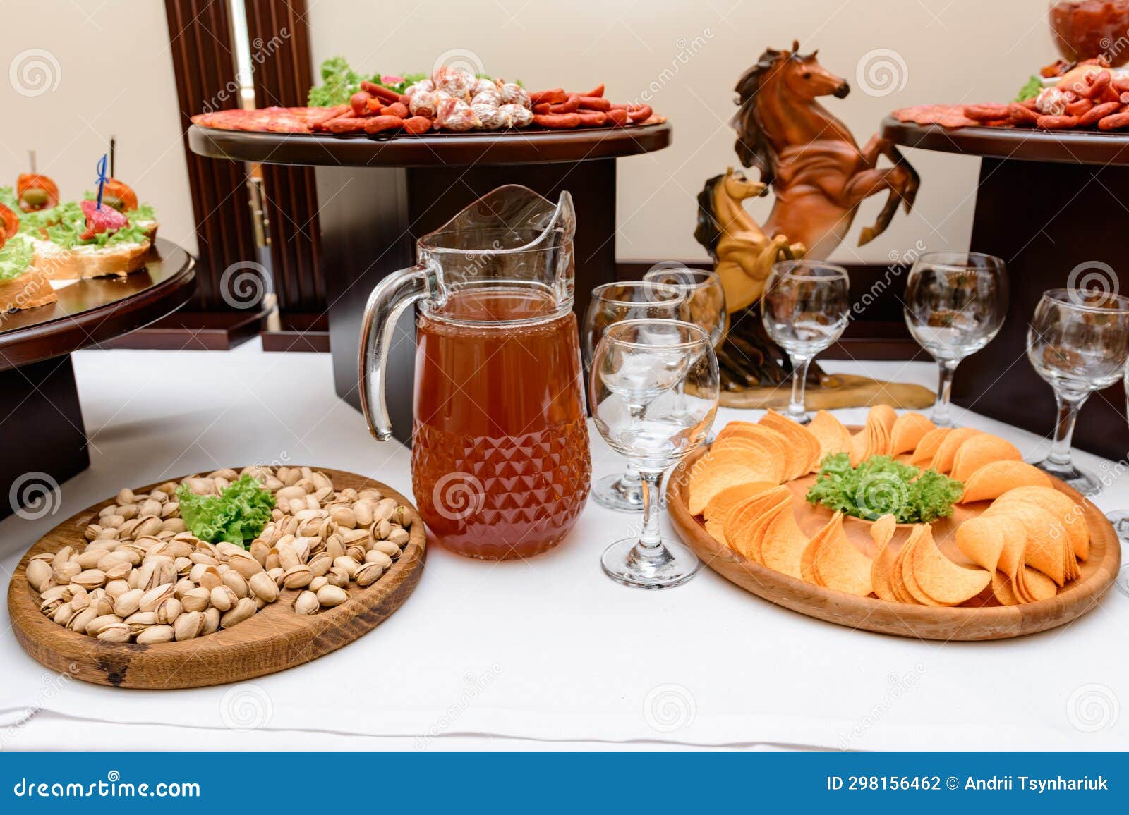 Alcoholic Drinks on the Buffet Table during the Celebration of the ...
