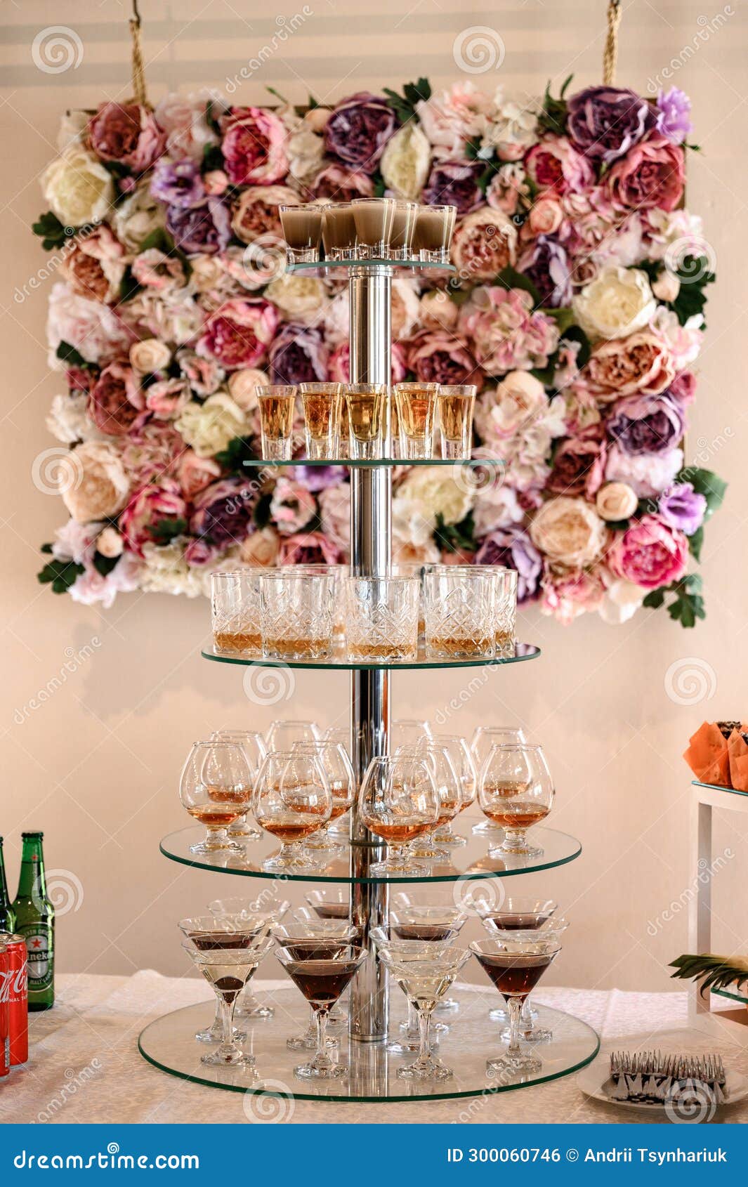 Alcoholic Drinks on the Buffet Table during the Celebration of the ...