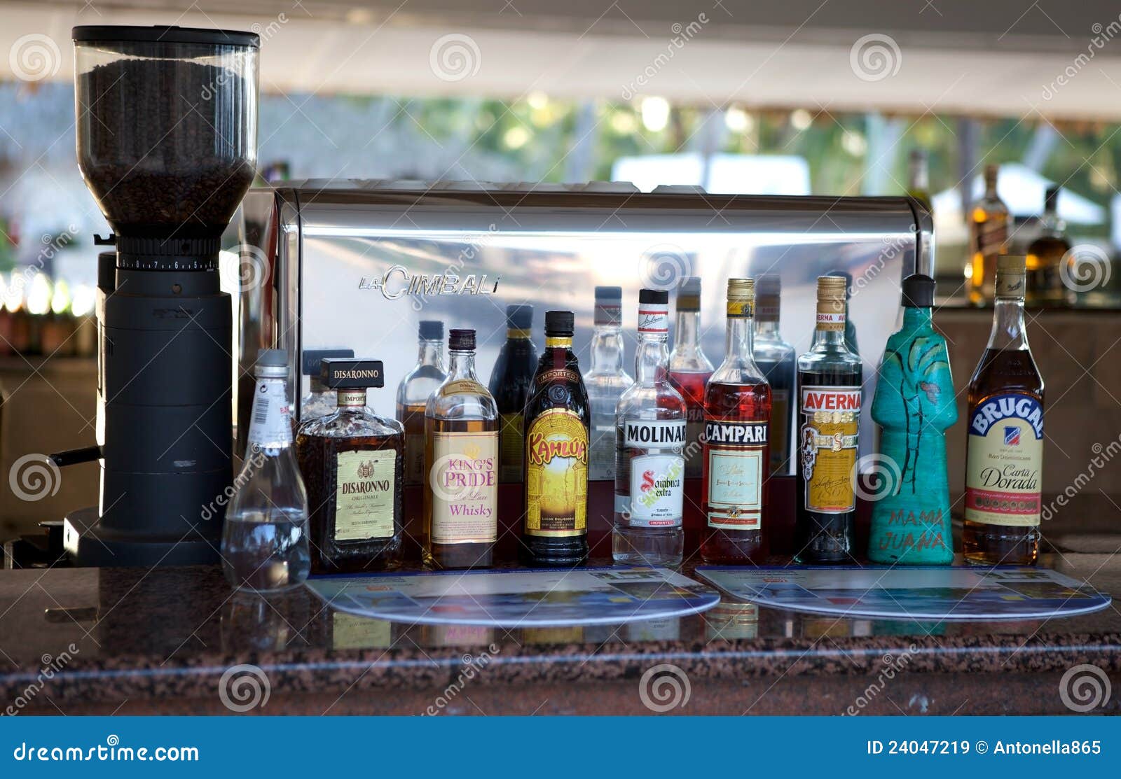 Alcoholic Drinks and Coffee Machines Editorial Stock Image - Image of ...