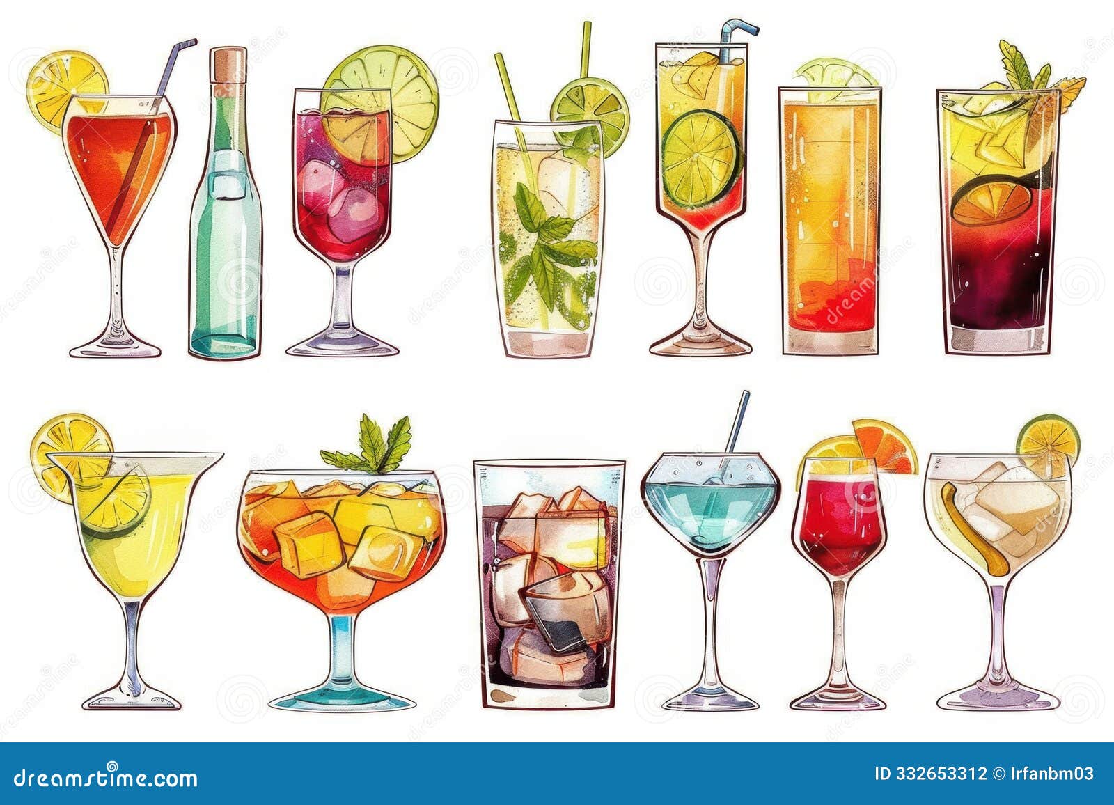 655 Alcoholic Drinks Encyclopedia. High-Detailed Database of Various ...