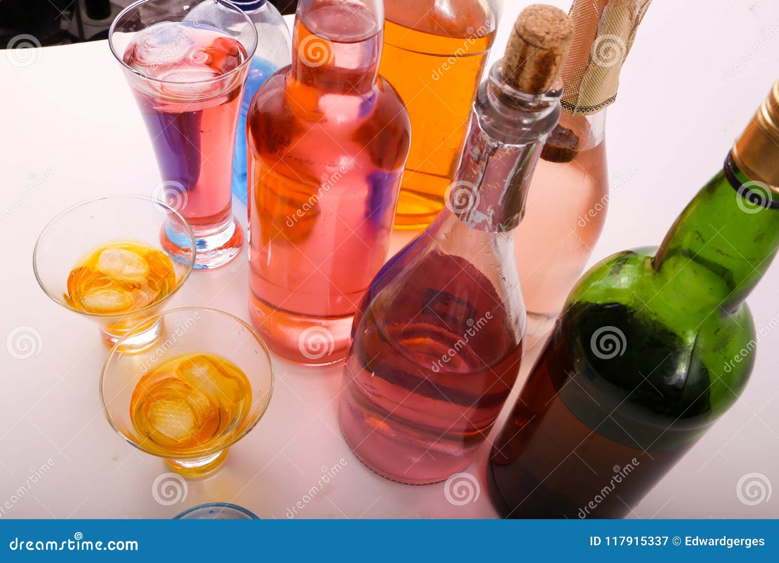 Alcoholic Drinks stock image. Image of assorted, beverages - 117915337