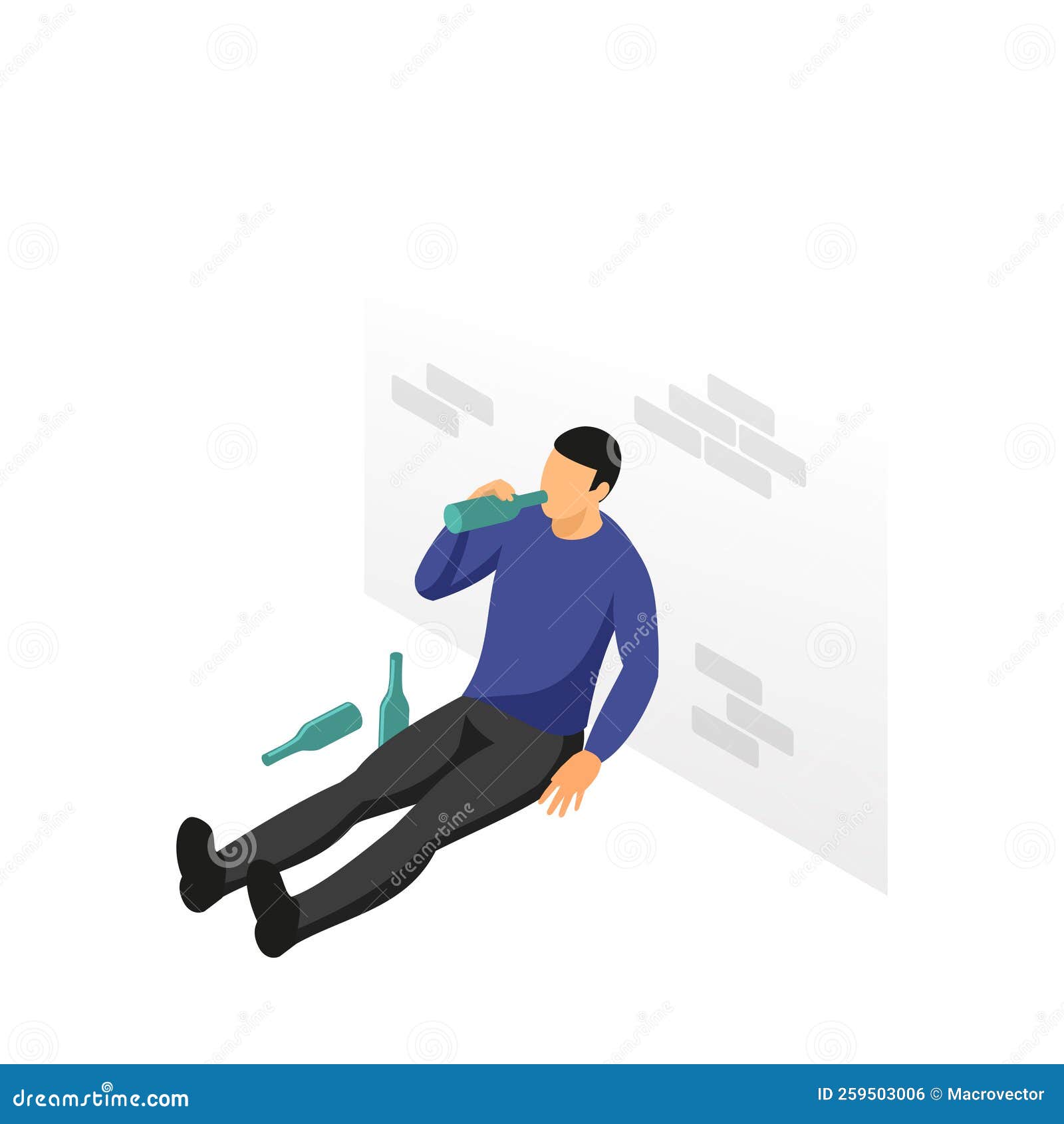 Alcoholic Isometric Illustration Stock Illustration - Illustration of ...
