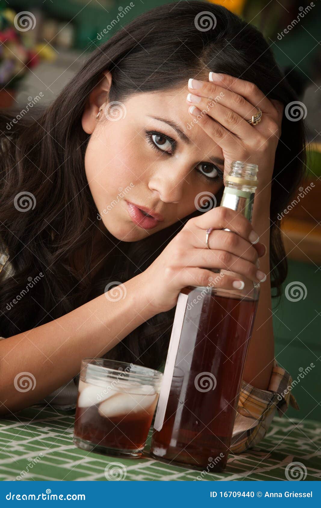 Alcoholic Latina Woman stock photo. Image of alcoholic - 16709440