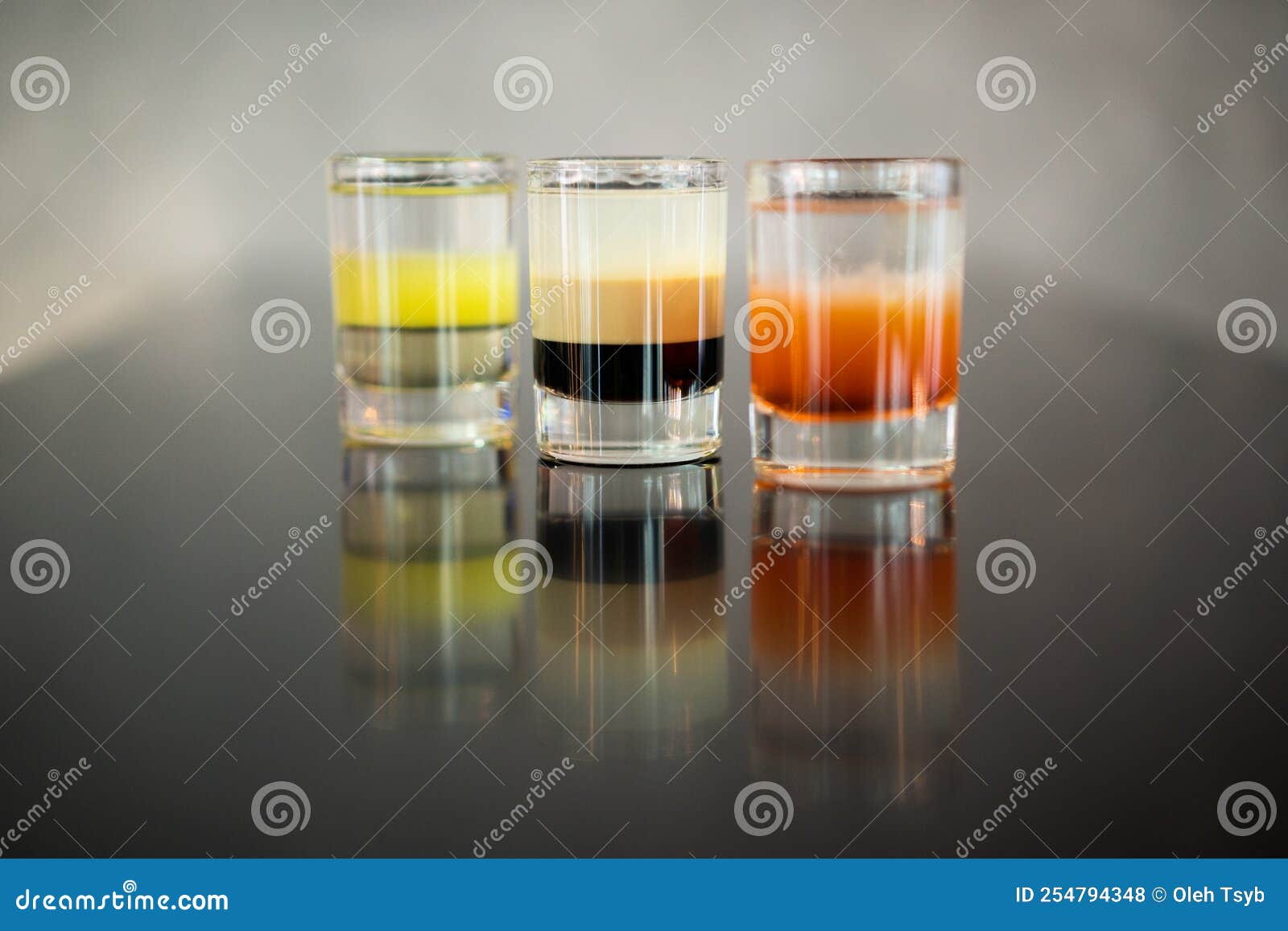 Alcoholic Shots at the Bar. Stock Photo - Image of color, elegant ...