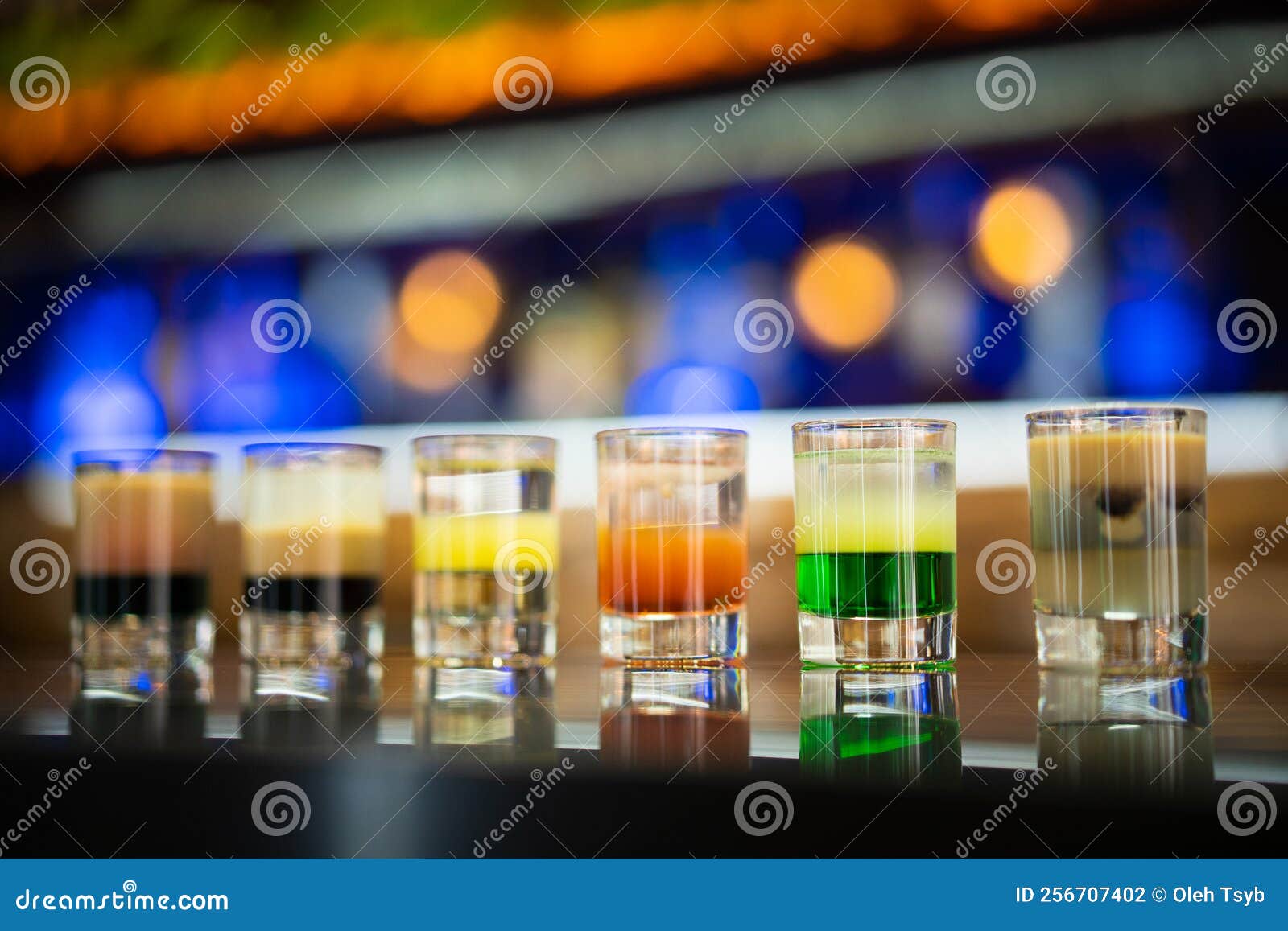 Alcoholic Shots at the Bar. Stock Photo - Image of cocktail, party ...